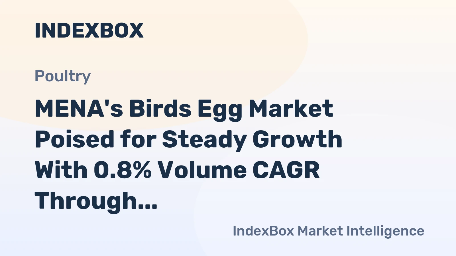 MENA's Birds Egg Market Poised for Steady Growth With 0.8% Volume CAGR Through 2035