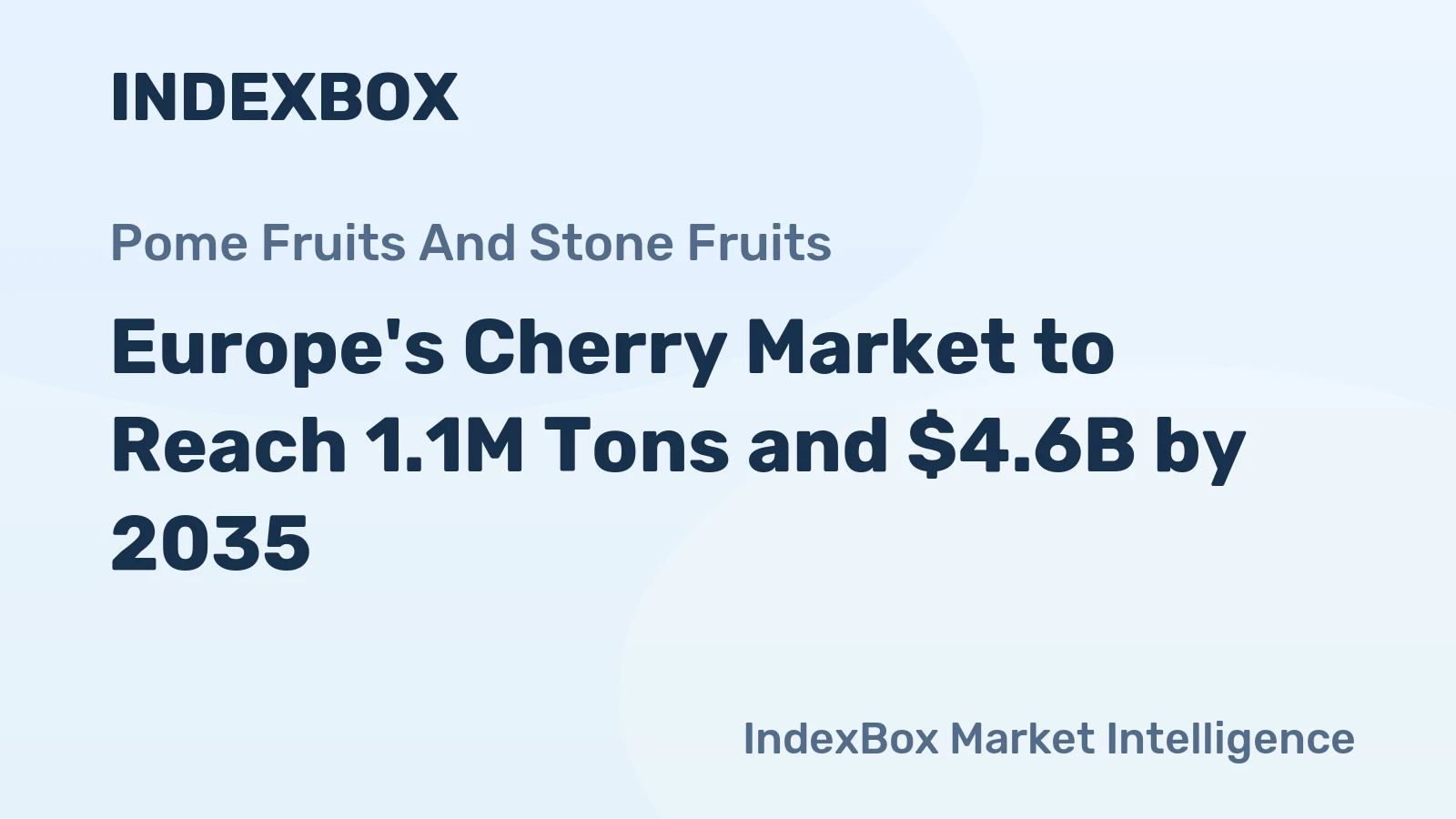 Europe's Cherry Market to Reach 1.1M Tons and $4.6B by 2035