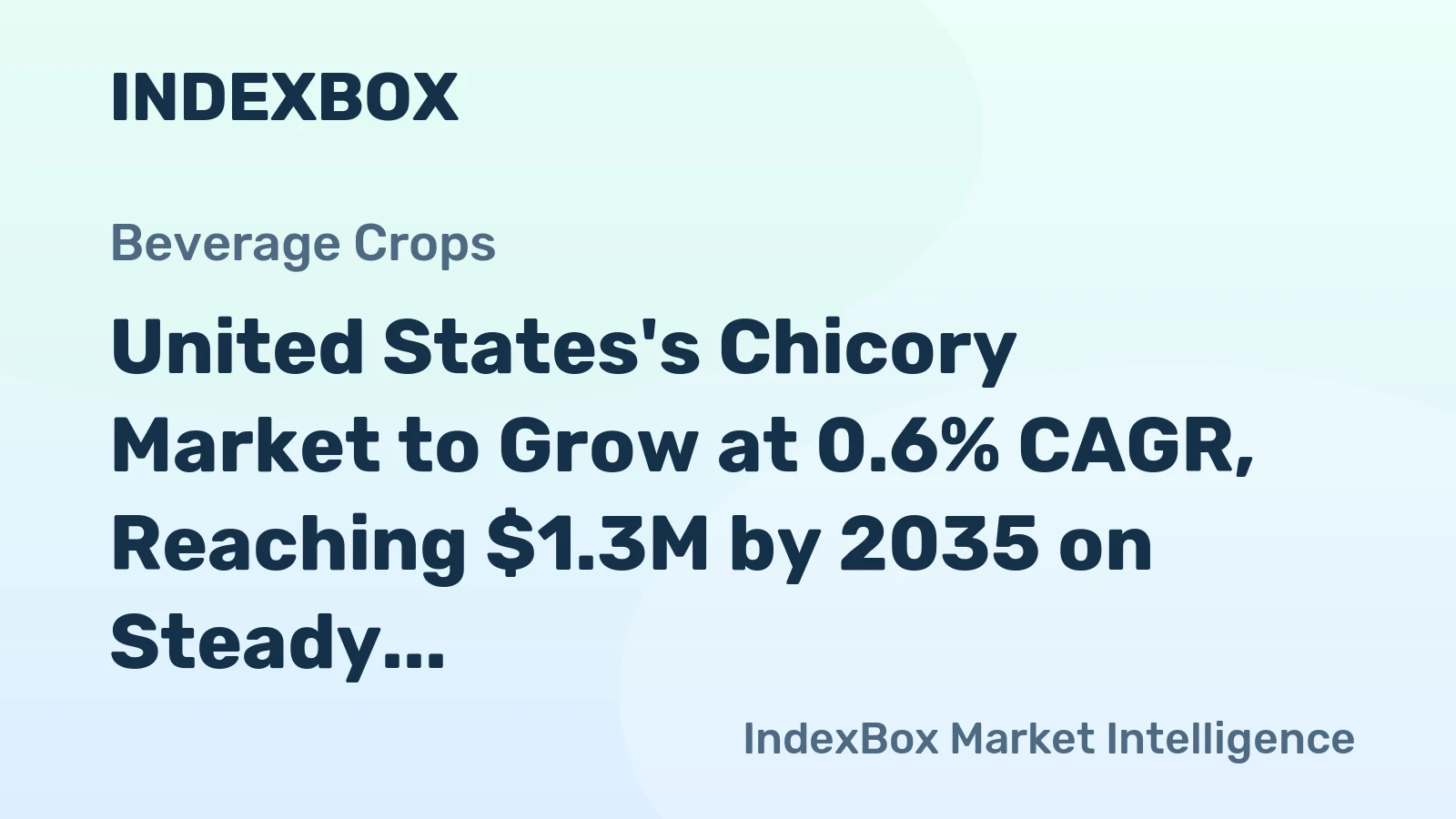 United States's Chicory Market to Grow at 0.6% CAGR, Reaching $1.3M by 2035 on Steady Demand.