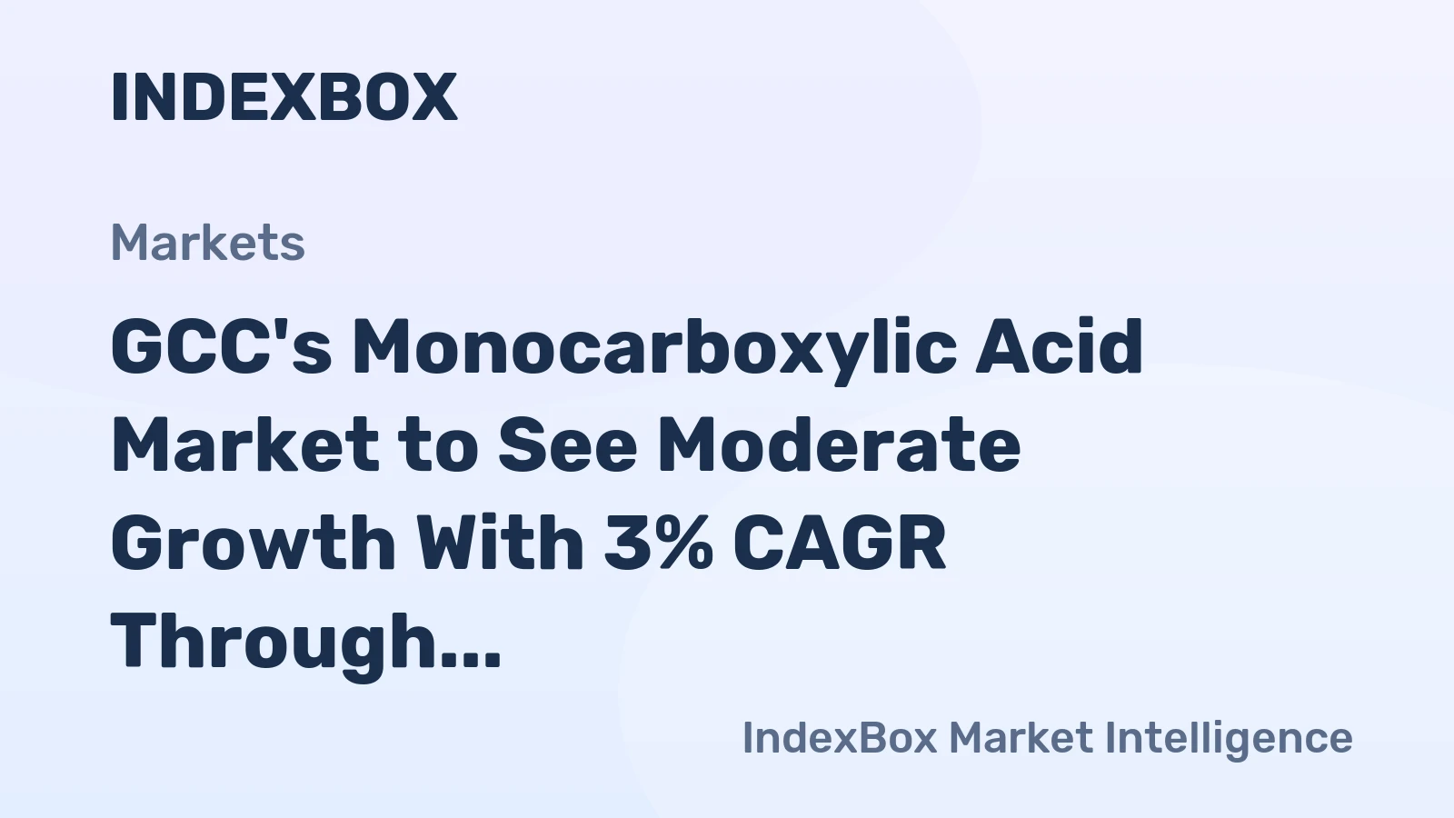 GCC's Monocarboxylic Acid Market to See Moderate Growth With 3% CAGR Through 2035