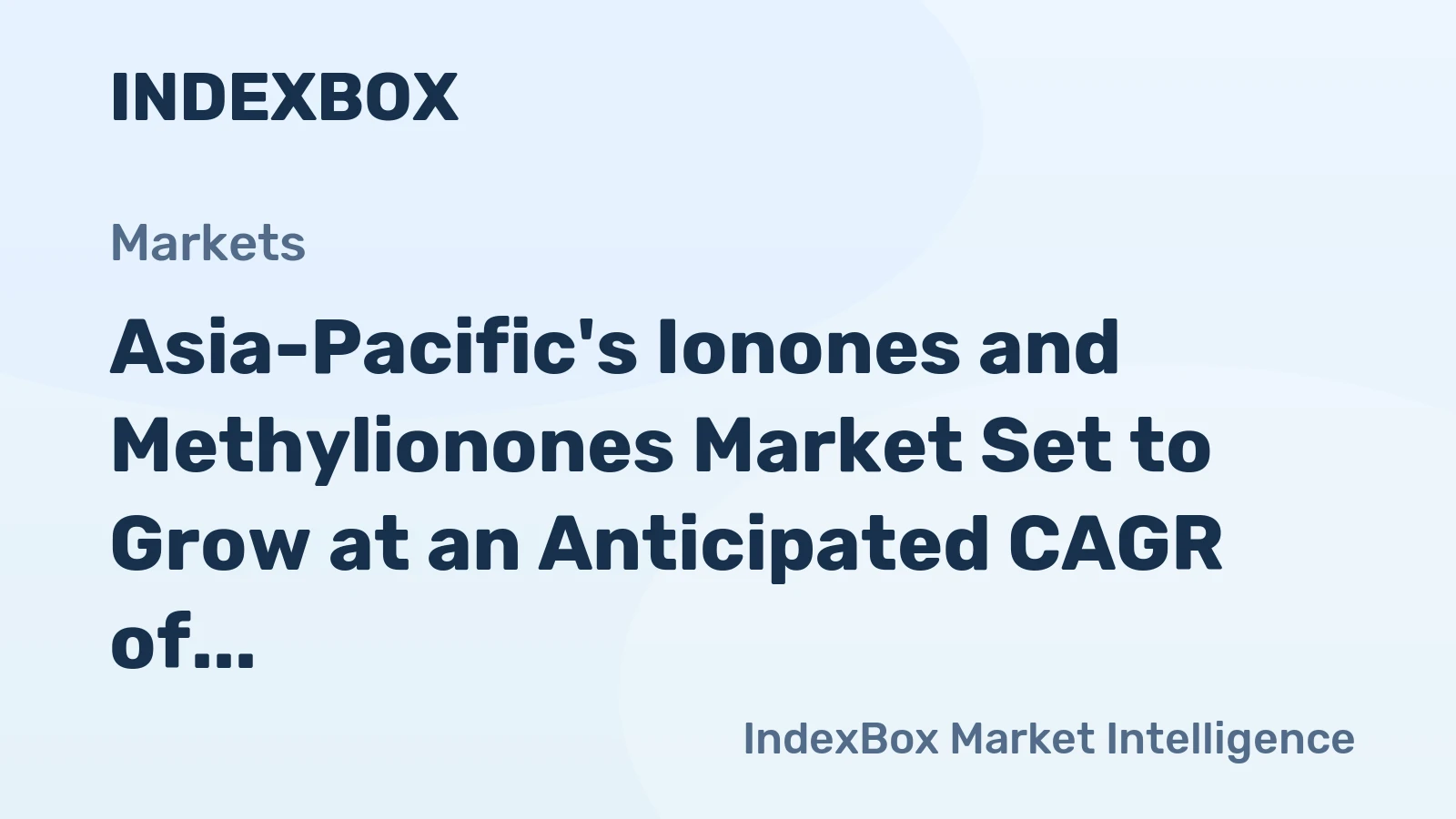 Asia-Pacific's Ionones and Methylionones Market Set to Grow at an Anticipated CAGR of +1.4% to Reach $52M by 2035