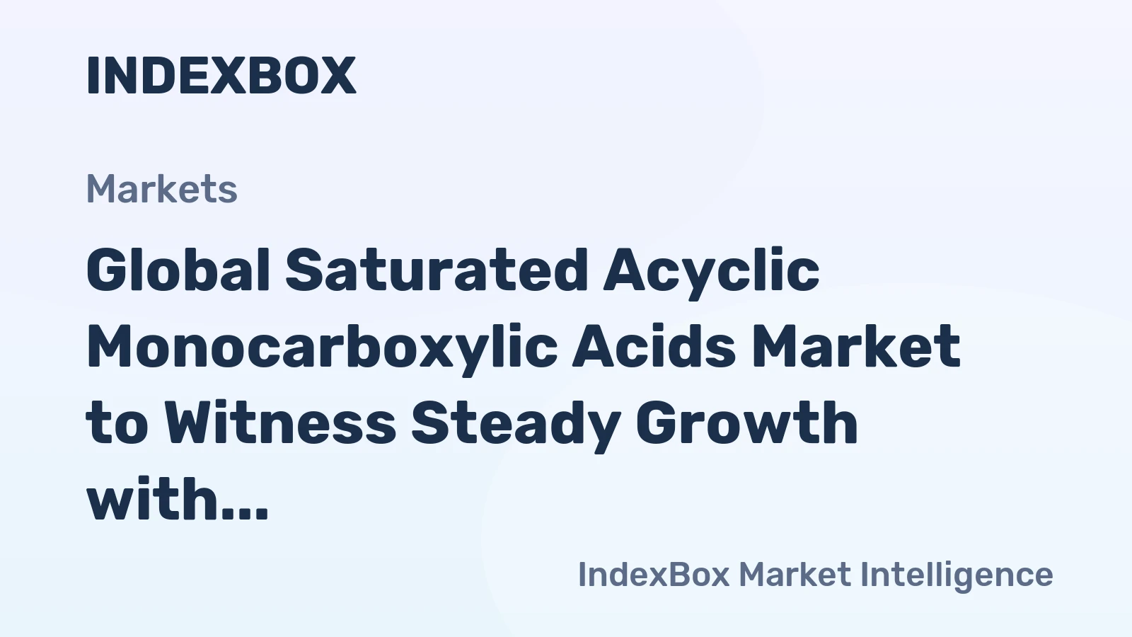 Global Saturated Acyclic Monocarboxylic Acids Market to Witness Steady Growth with a CAGR of +1.1% from 2024-2035, Reaching $52.9B by 2035