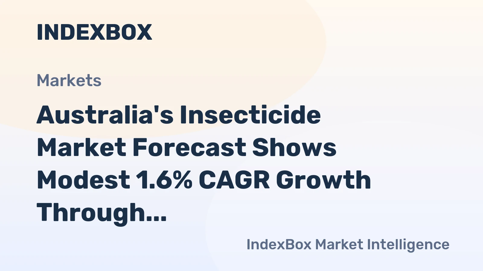 Australia's Insecticide Market Forecast Shows Modest 1.6% CAGR Growth Through 2035