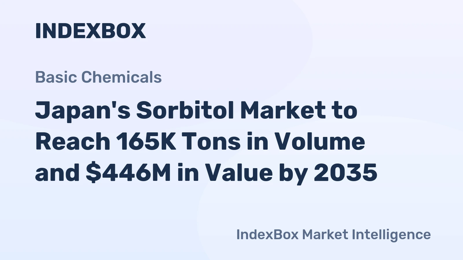 Japan's Sorbitol Market to Reach 165K Tons in Volume and $446M in Value by 2035