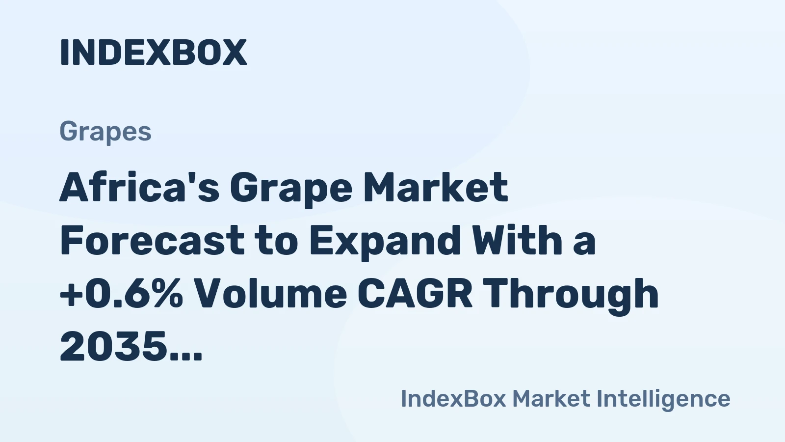 Africa's Grape Market Forecast to Expand With a +0.6% Volume CAGR Through 2035