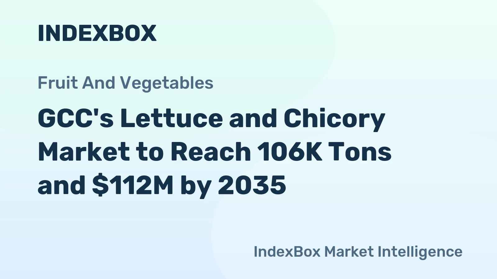 GCC's Lettuce and Chicory Market to Reach 106K Tons and $112M by 2035