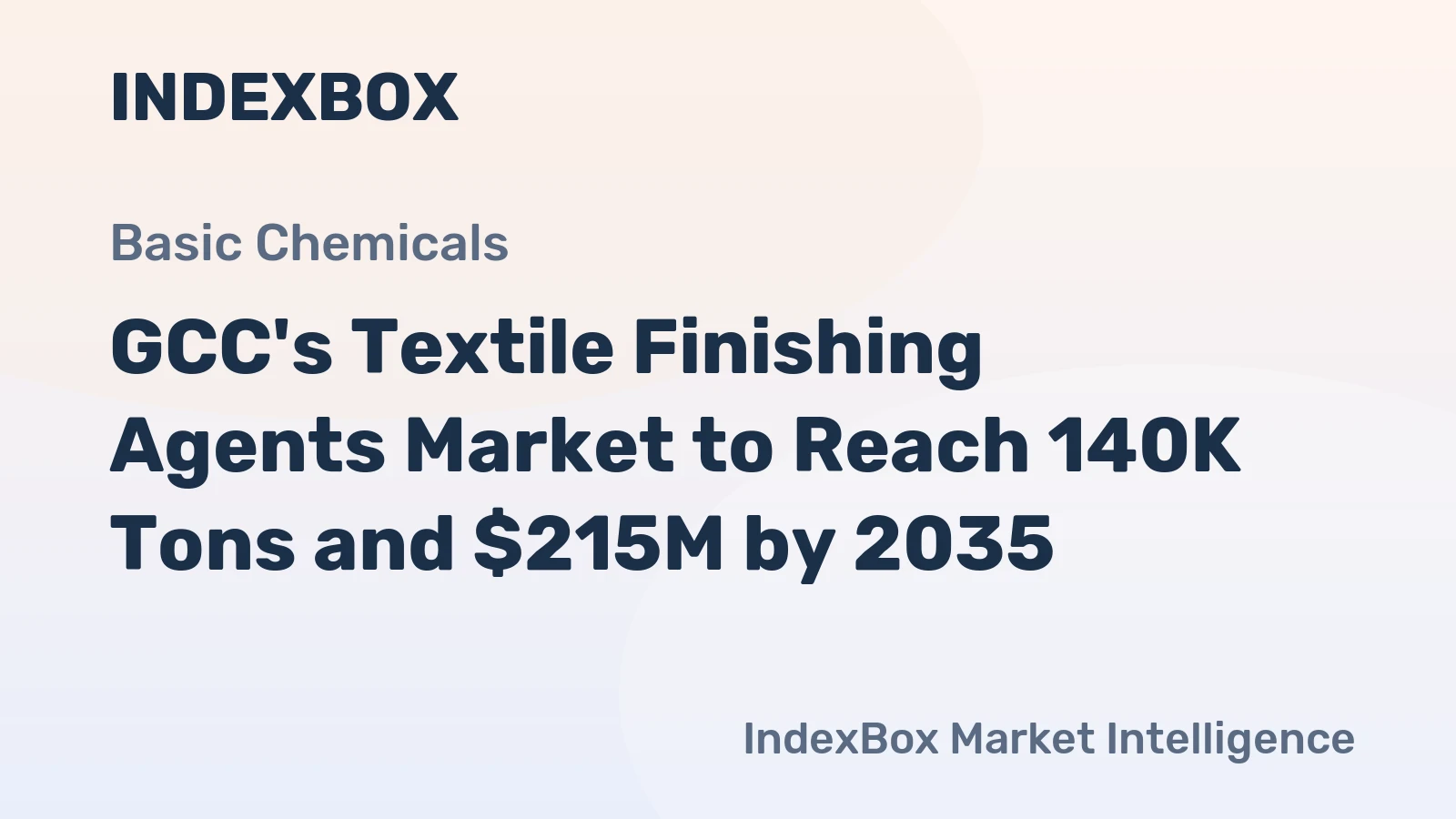 GCC's Textile Finishing Agents Market to Reach 140K Tons and $215M by 2035