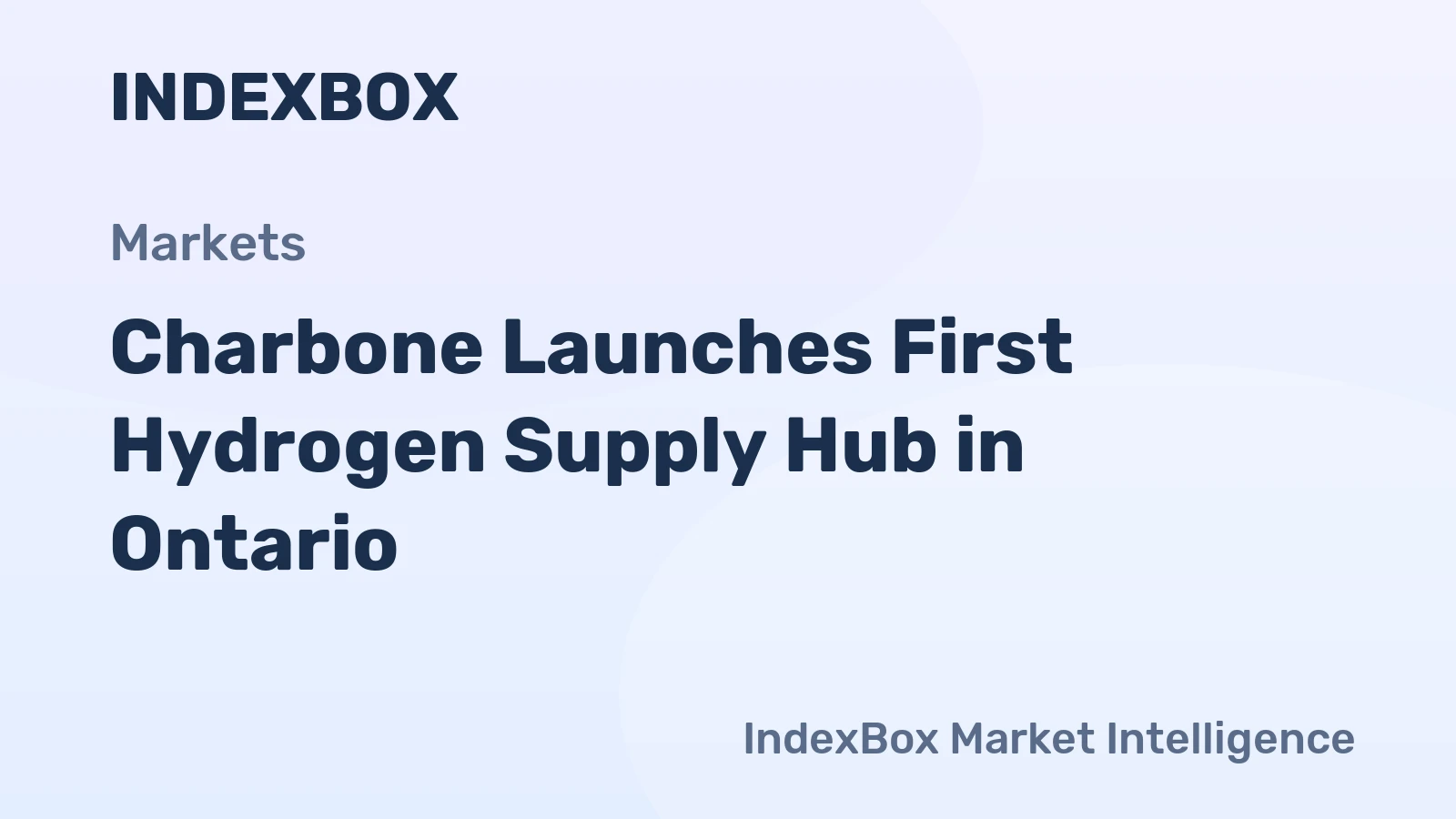 Charbone Launches First Hydrogen Supply Hub in Ontario
