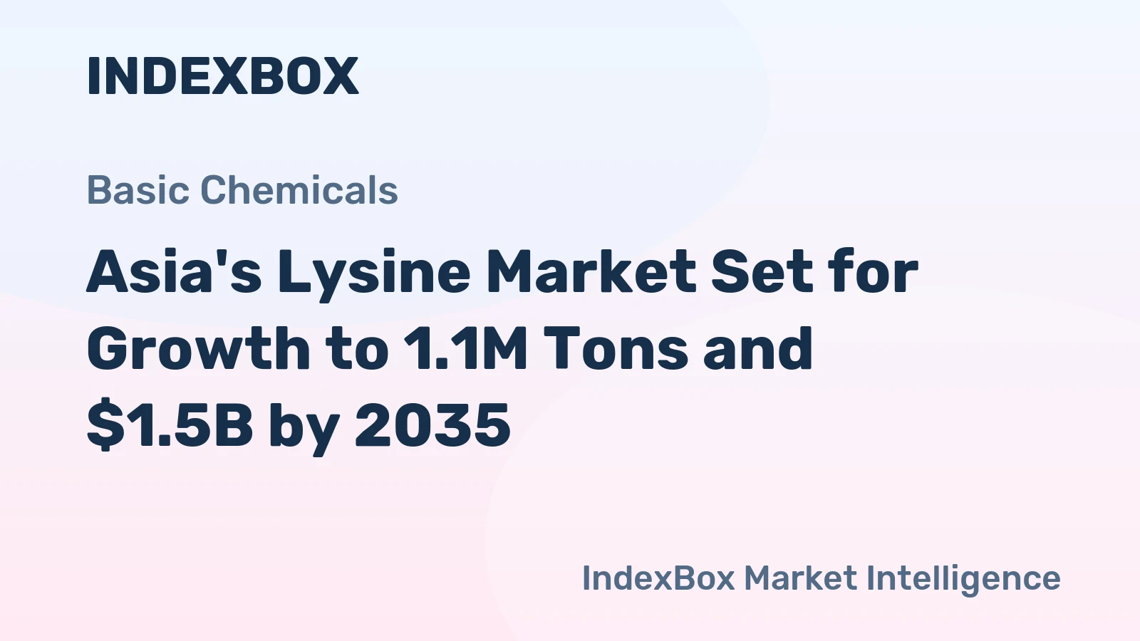 Asia's Lysine Market Set for Growth to 1.1M Tons and $1.5B by 2035