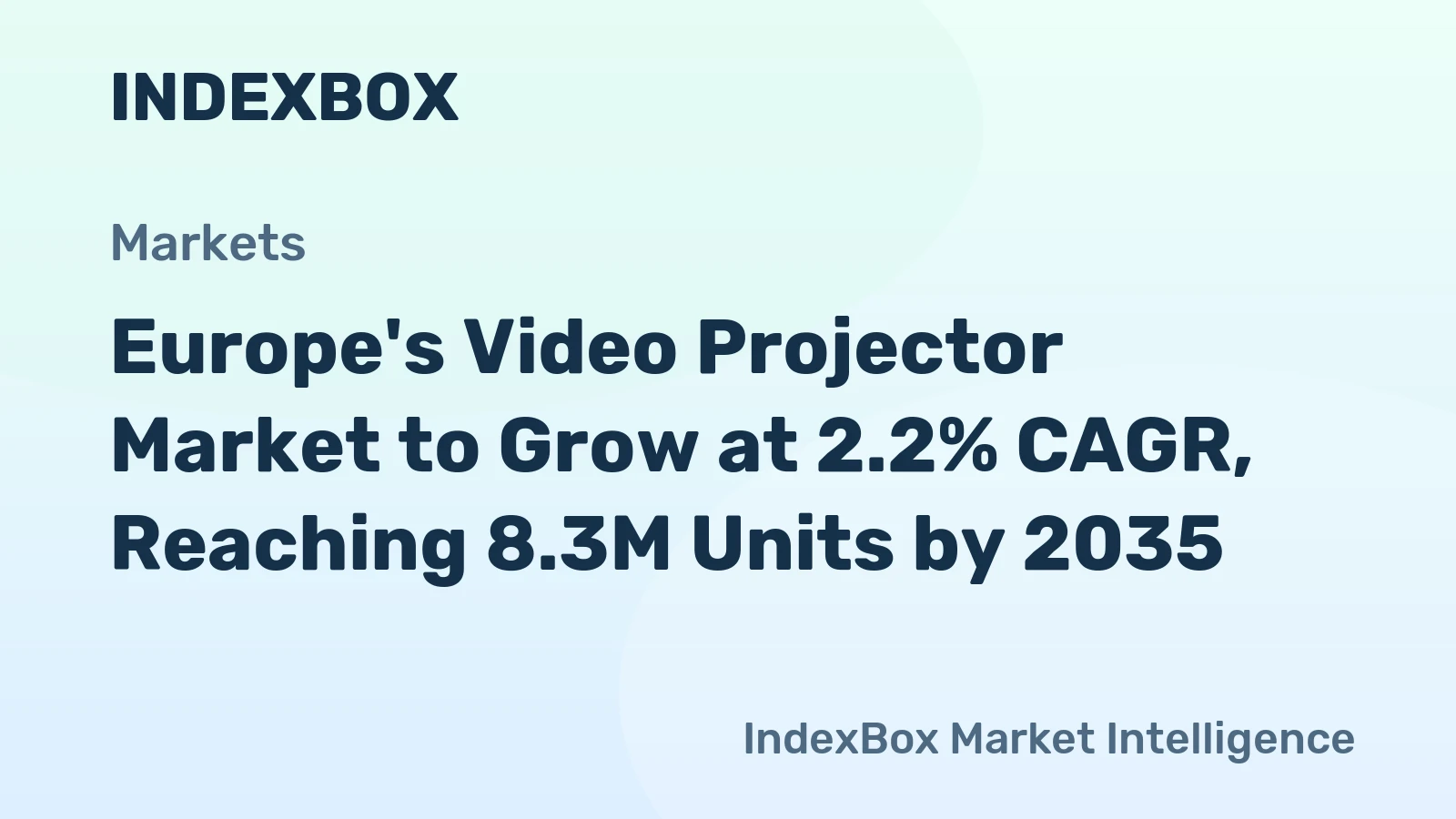 Europe's Video Projector Market to Grow at 2.2% CAGR, Reaching 8.3M Units by 2035