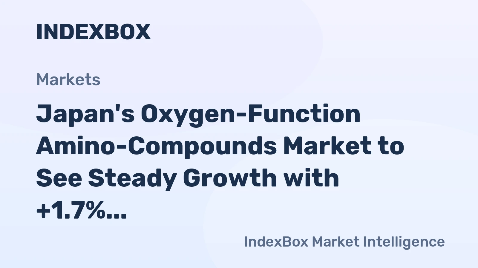 Japan's Oxygen-Function Amino-Compounds Market to See Steady Growth with +1.7% CAGR Through 2035