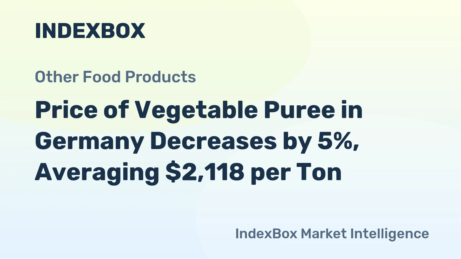 Price of Vegetable Puree in Germany Decreases by 5%, Averaging $2,118 per Ton