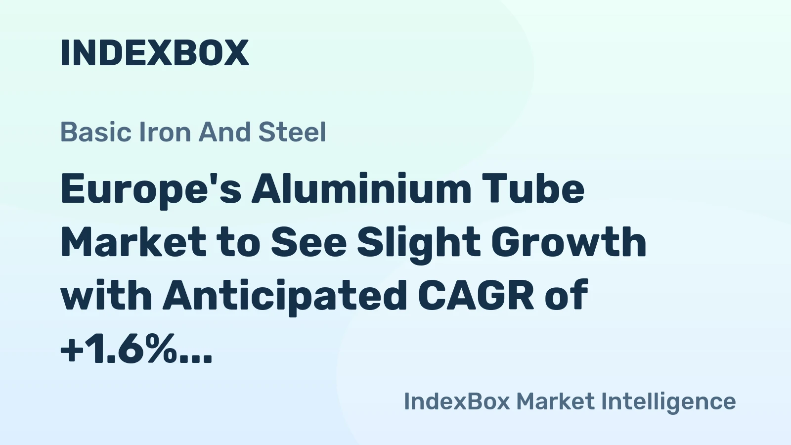 Europe's Aluminium Tube Market to See Slight Growth with Anticipated CAGR of +1.6% from 2024-2035, Reaching $339M by 2035