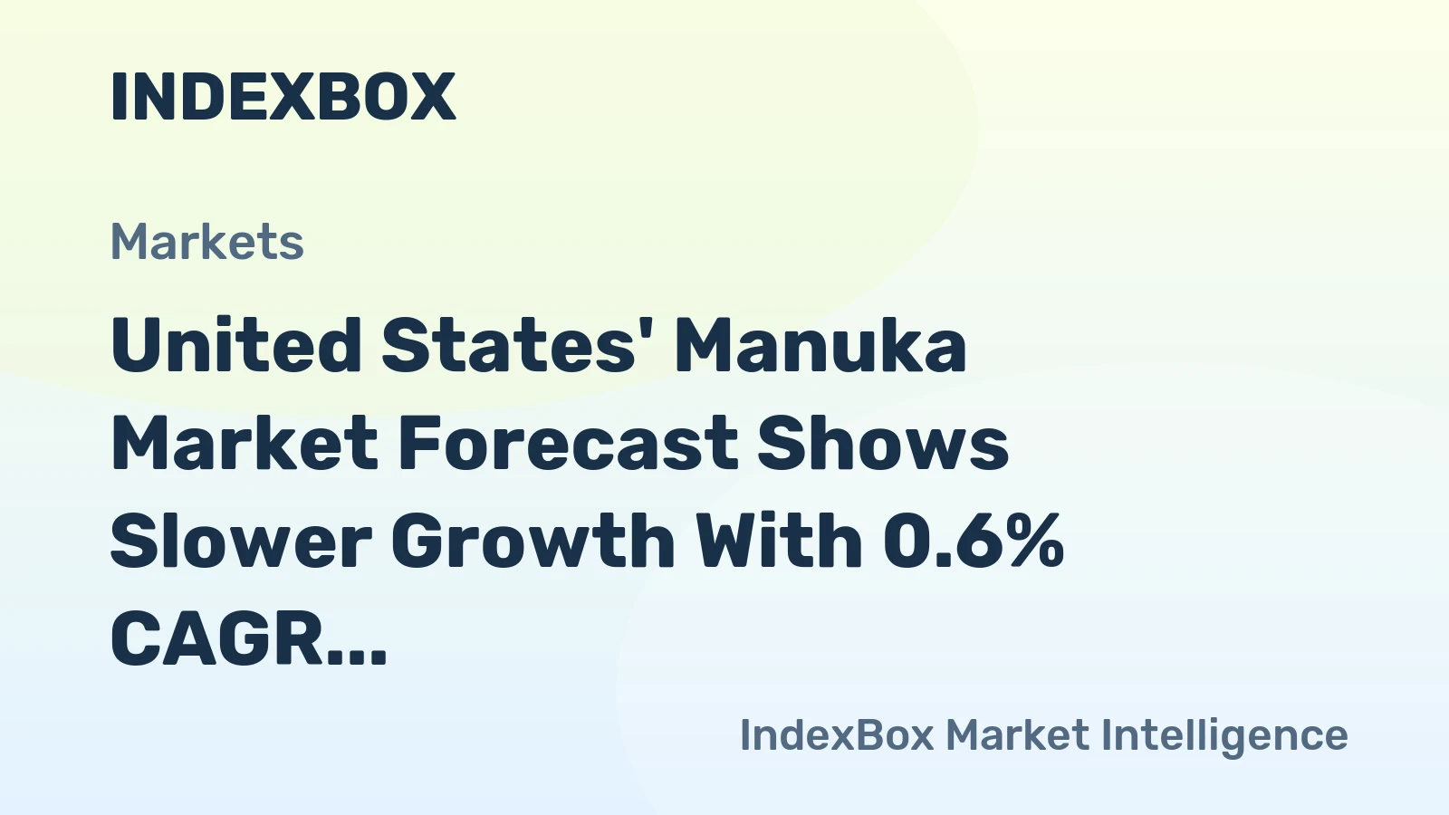 United States' Manuka Market Forecast Shows Slower Growth With 0.6% CAGR to 2035