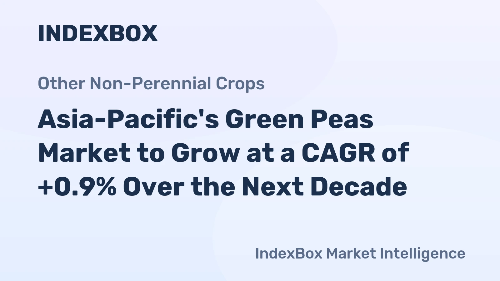 Asia-Pacific's Green Peas Market to Grow at a CAGR of +0.9% Over the Next Decade