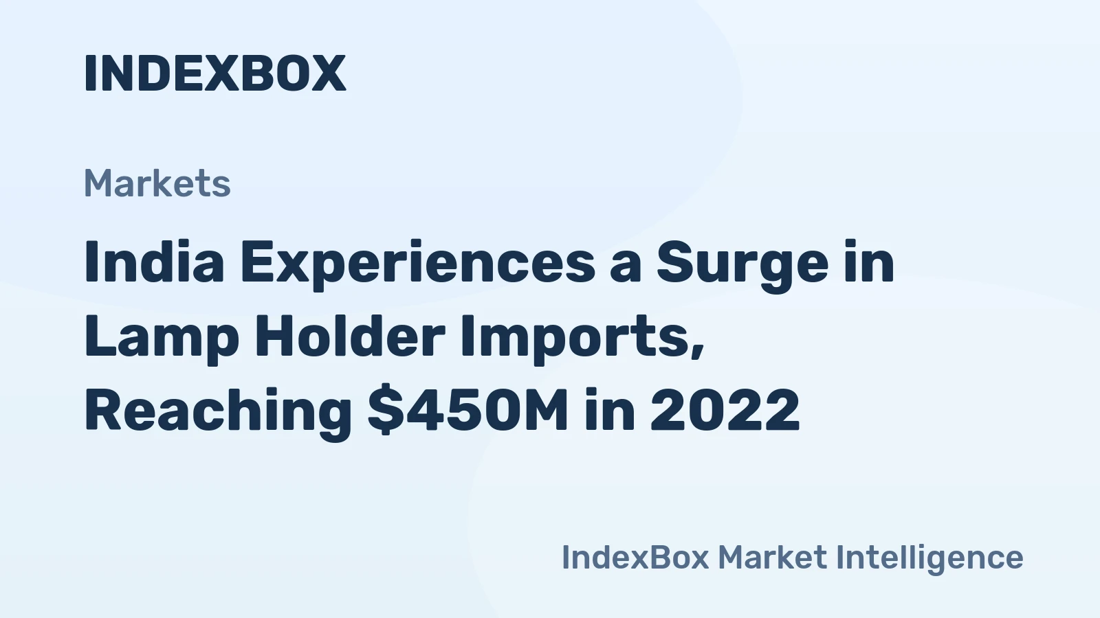 India Experiences a Surge in Lamp Holder Imports, Reaching $450M in 2022