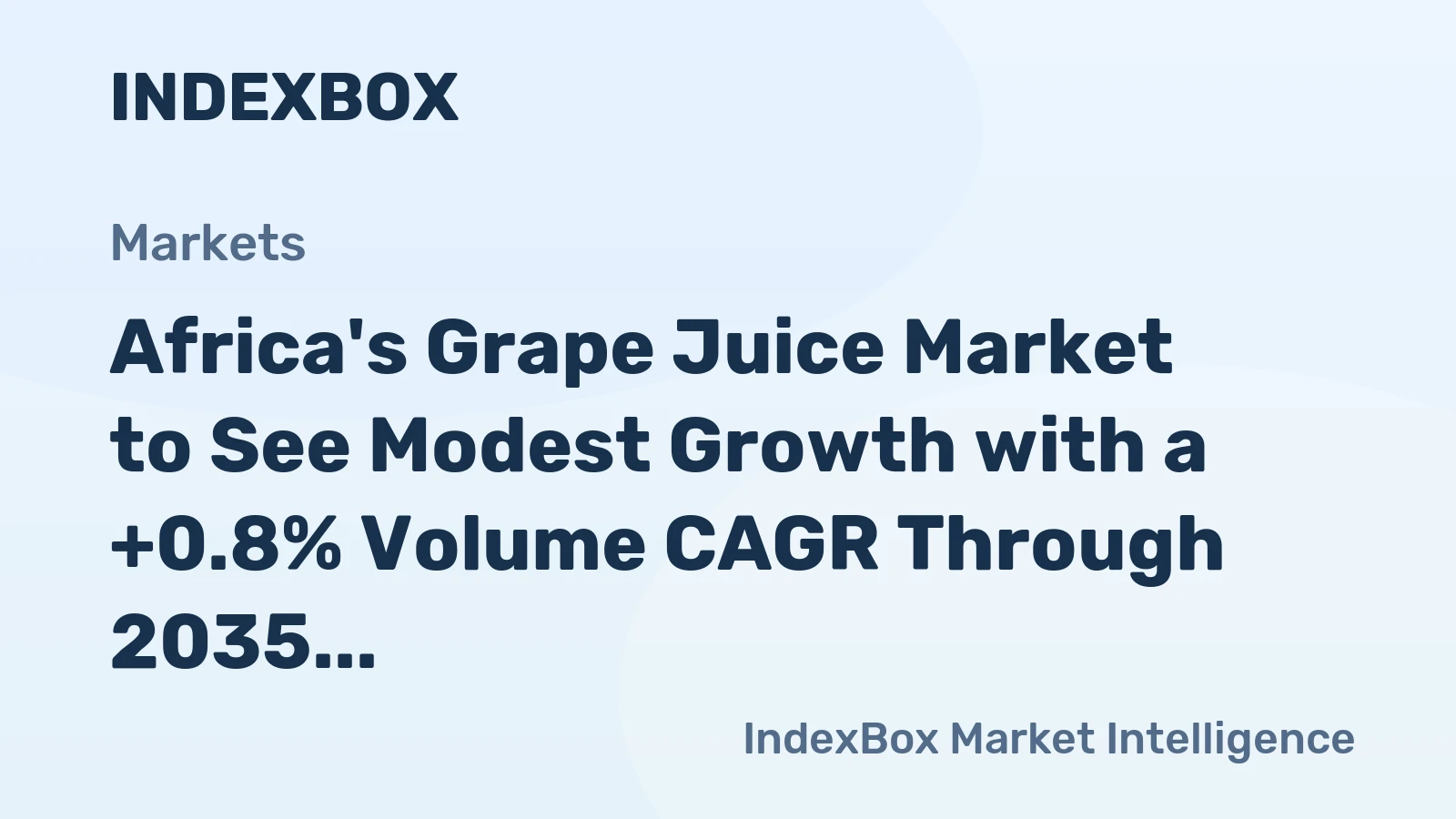 Africa's Grape Juice Market to See Modest Growth with a +0.8% Volume CAGR Through 2035