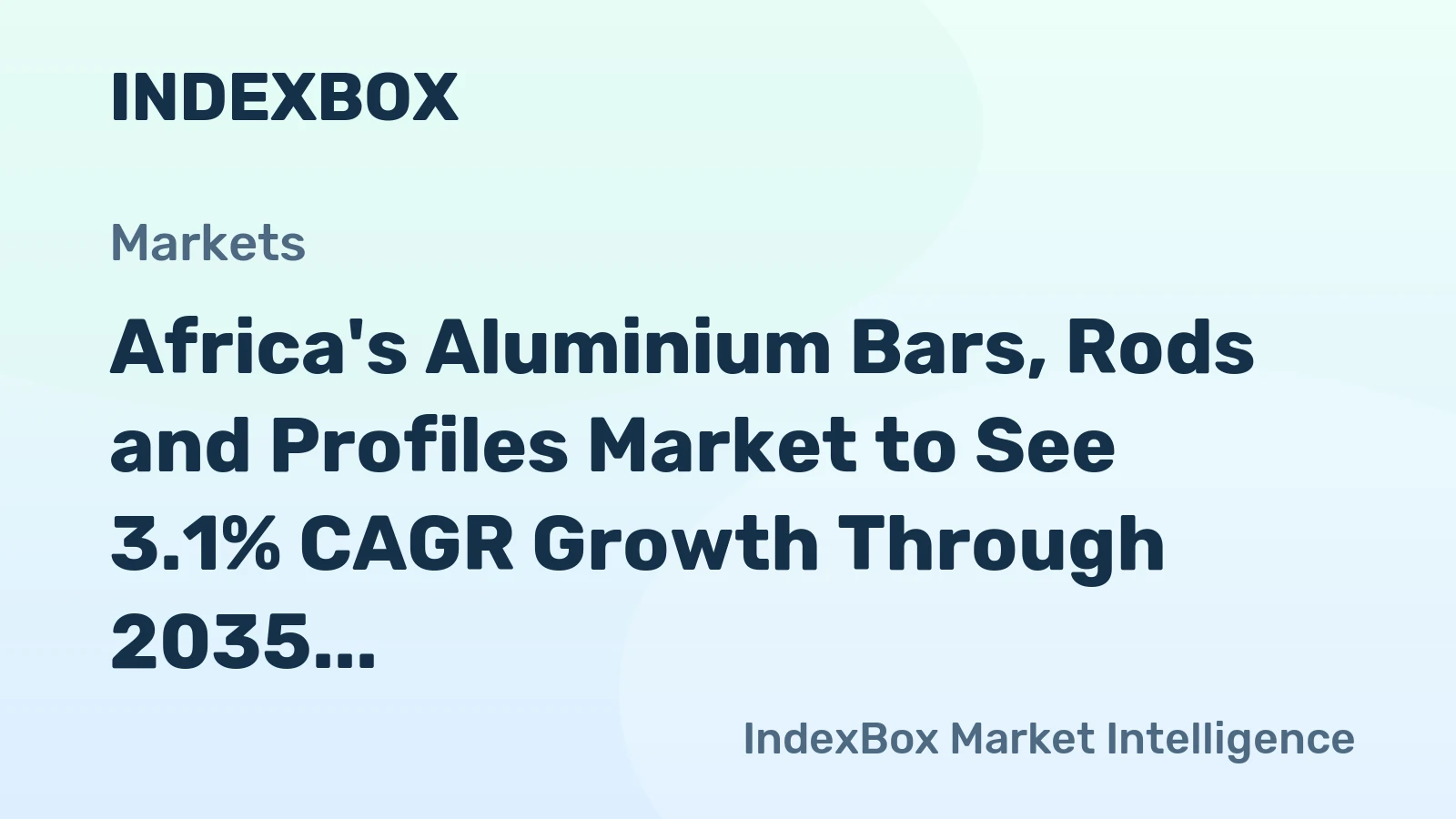 Africa's Aluminium Bars, Rods and Profiles Market to See 3.1% CAGR Growth Through 2035, Reaching $7.8B in Value