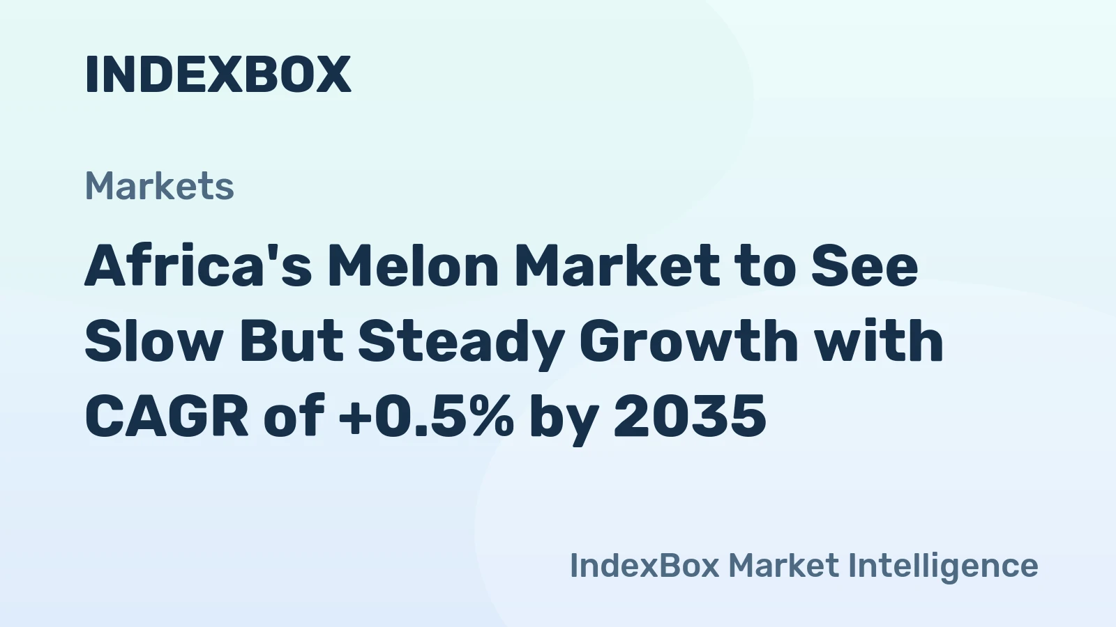Africa's Melon Market to See Slow But Steady Growth with CAGR of +0.5% by 2035