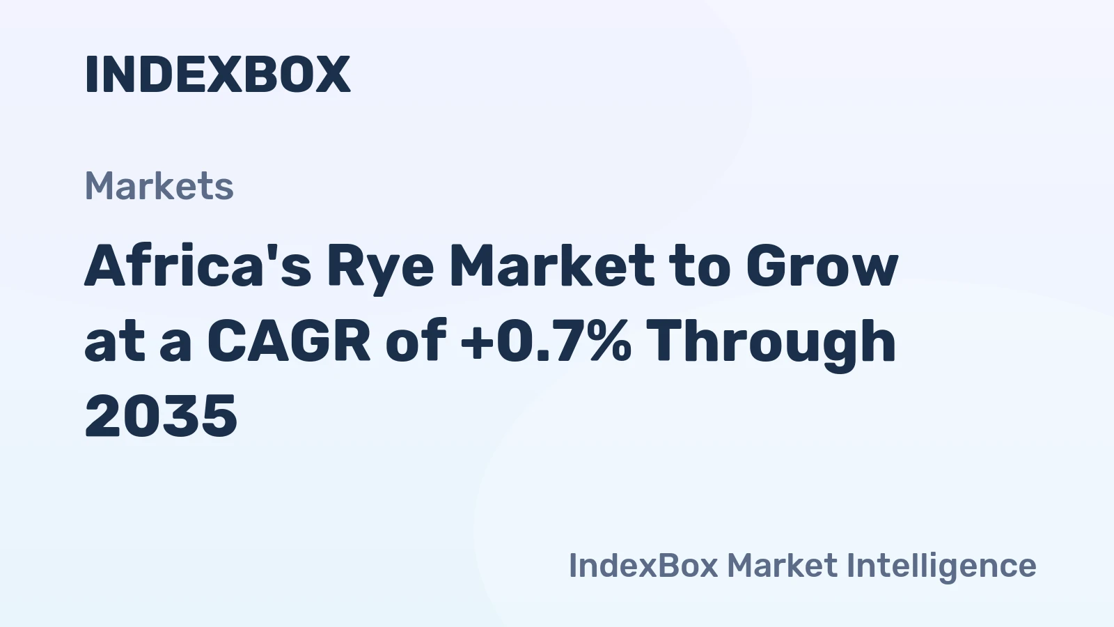 Africa's Rye Market to Grow at a CAGR of +0.7% Through 2035