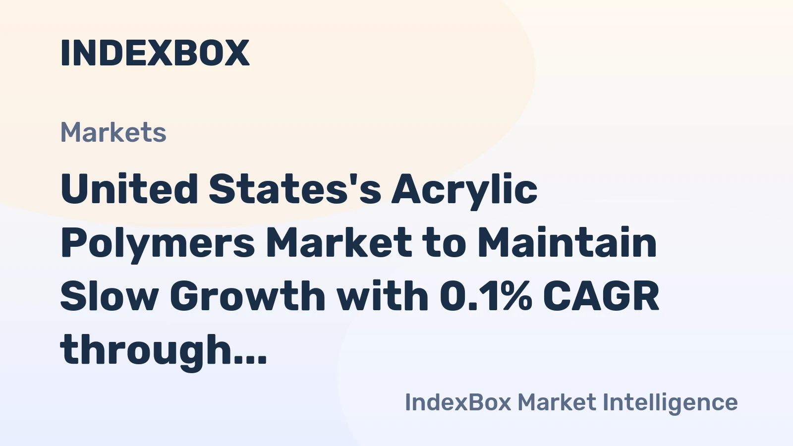 United States's Acrylic Polymers Market to Maintain Slow Growth with 0.1% CAGR through 2035