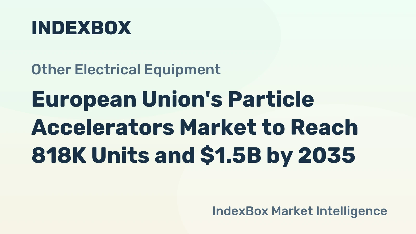 European Union's Particle Accelerators Market to Reach 818K Units and $1.5B by 2035