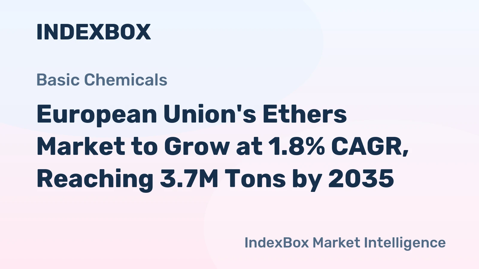 European Union's Ethers Market to Grow at 1.8% CAGR, Reaching 3.7M Tons by 2035