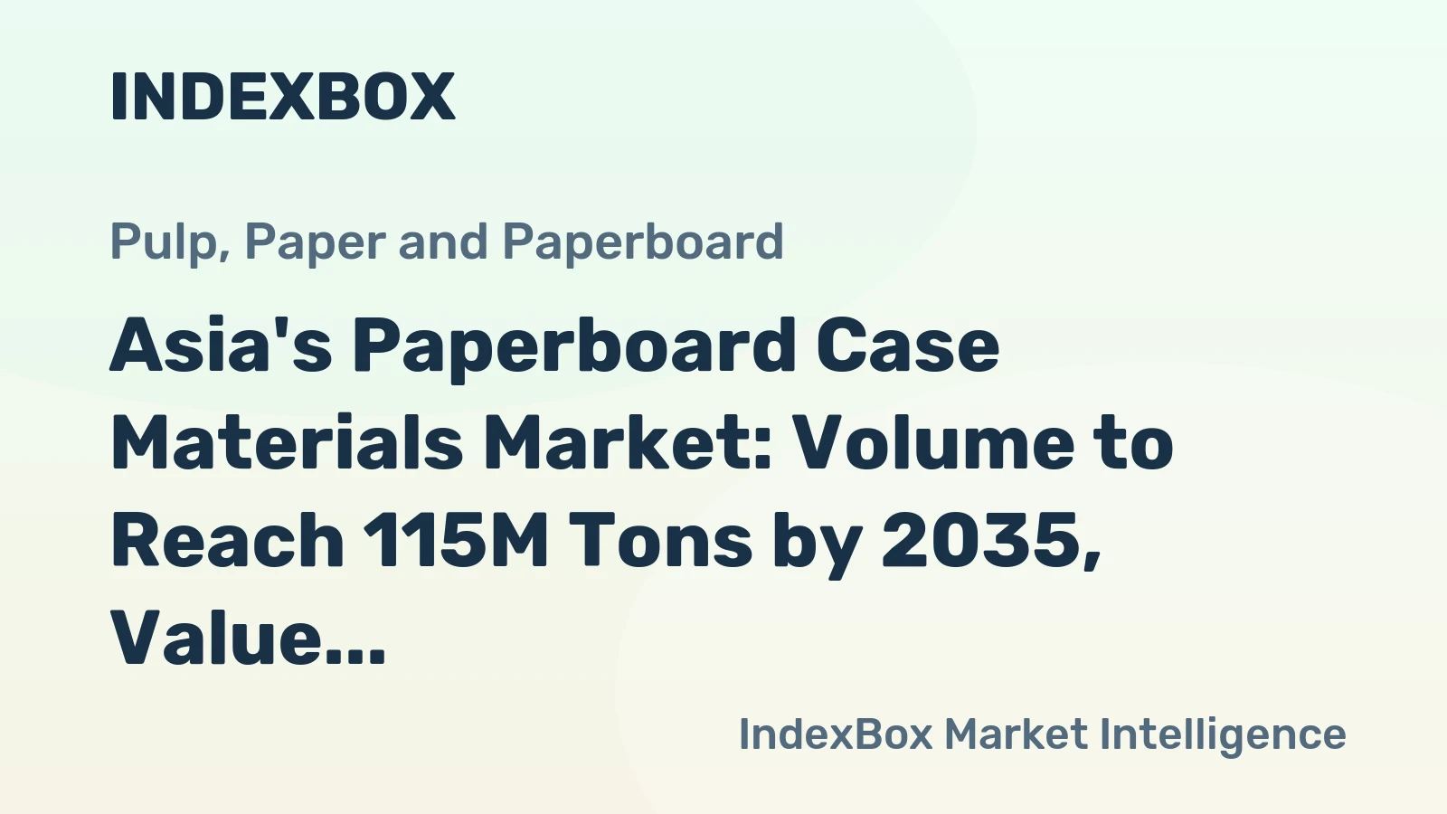 Asia's Paperboard Case Materials Market: Volume to Reach 115M Tons by 2035, Value to Hit $78.5B