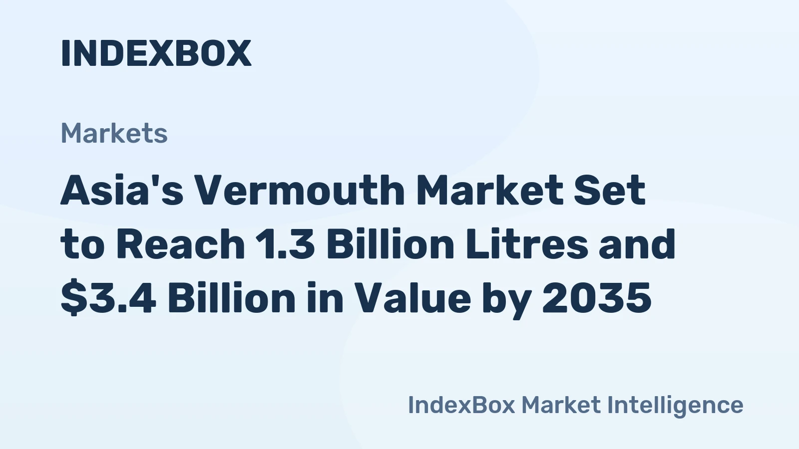 Asia's Vermouth Market Set to Reach 1.3 Billion Litres and $3.4 Billion in Value by 2035