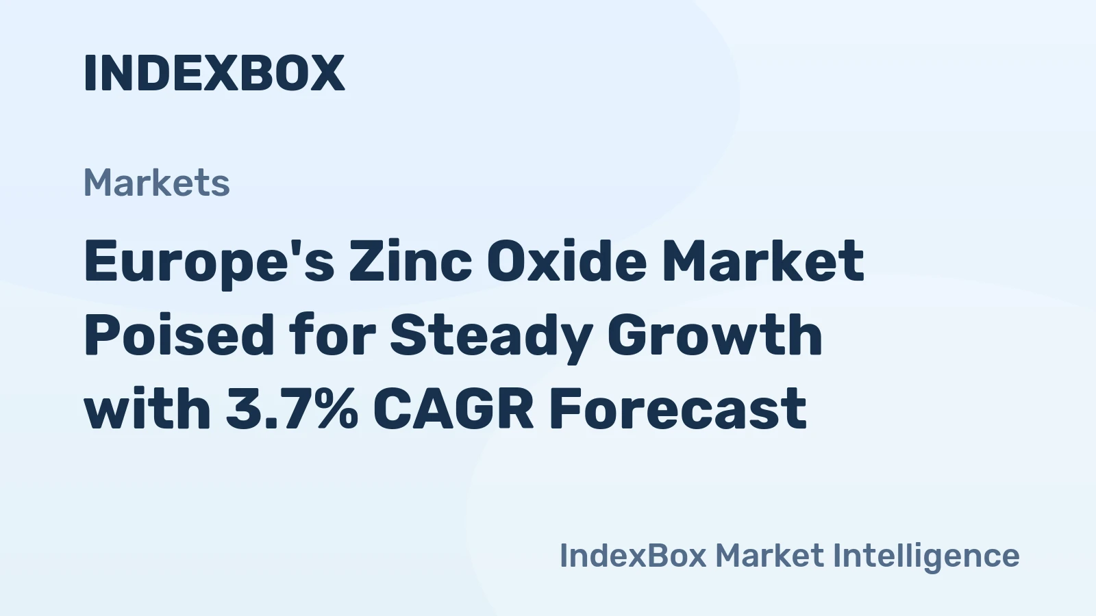Europe's Zinc Oxide Market Poised for Steady Growth with 3.7% CAGR Forecast