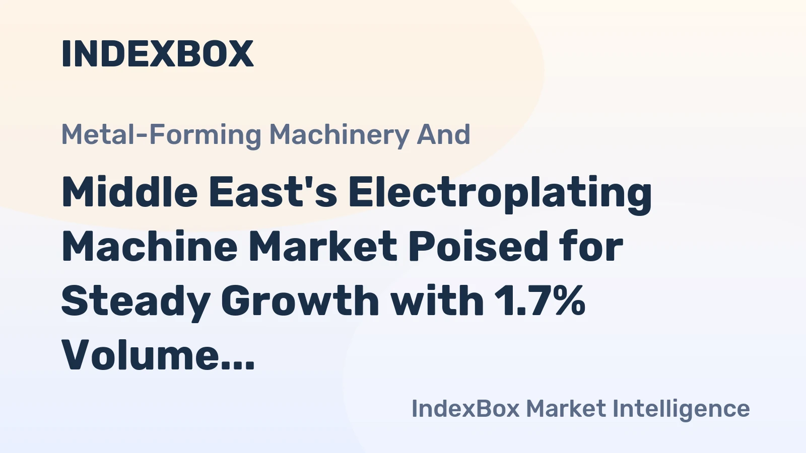 Middle East's Electroplating Machine Market Poised for Steady Growth with 1.7% Volume CAGR