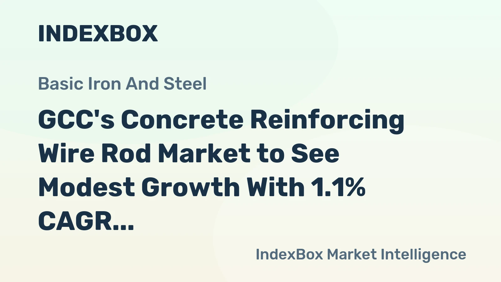GCC's Concrete Reinforcing Wire Rod Market to See Modest Growth With 1.1% CAGR Through 2035
