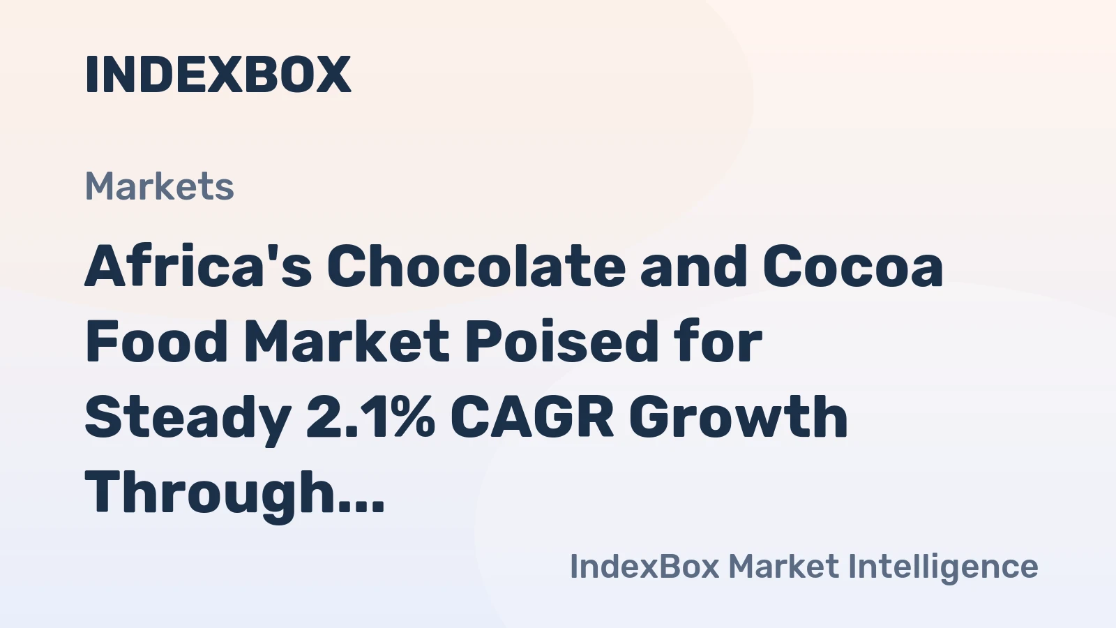 Africa's Chocolate and Cocoa Food Market Poised for Steady 2.1% CAGR Growth Through 2035