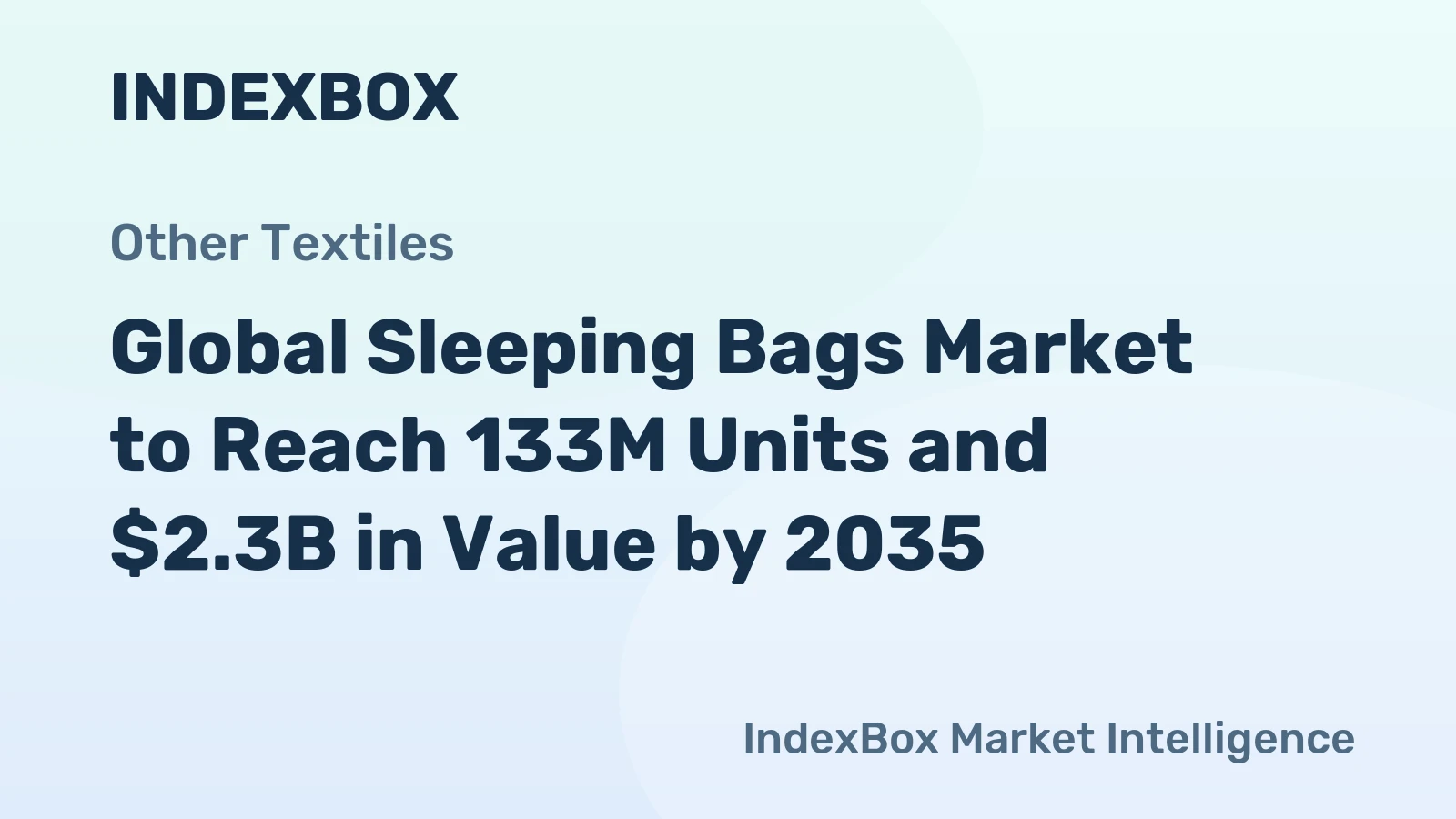 Global Sleeping Bags Market to Reach 133M Units and $2.3B in Value by 2035