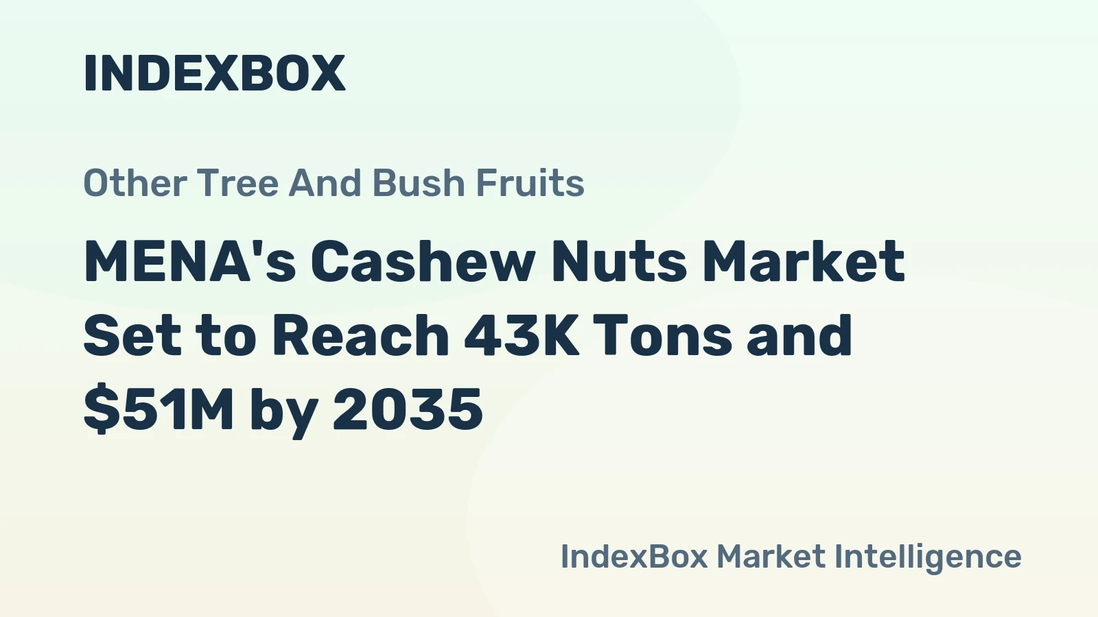 MENA's Cashew Nuts Market Set to Reach 43K Tons and $51M by 2035