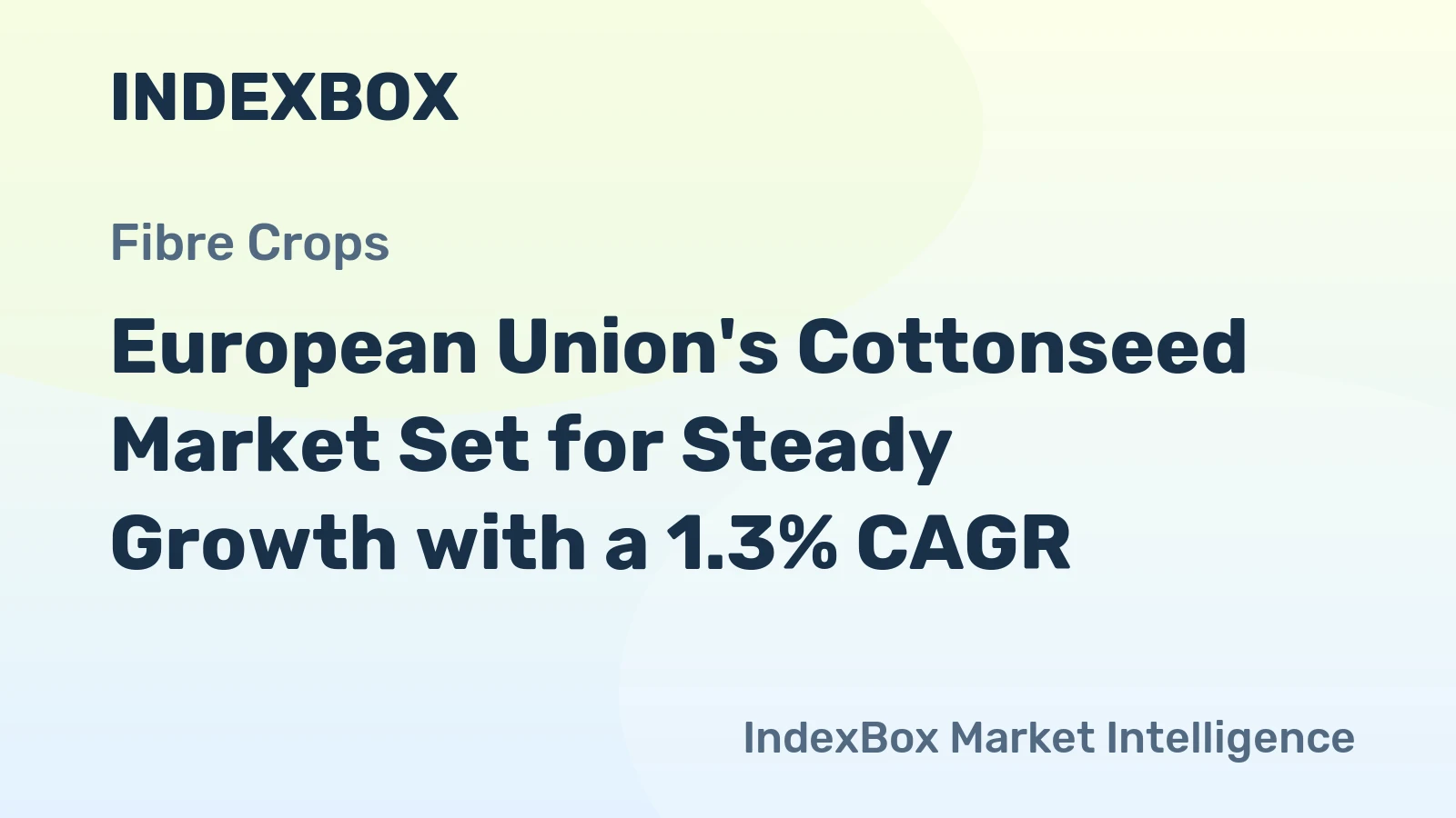 European Union's Cottonseed Market Set for Steady Growth with a 1.3% CAGR