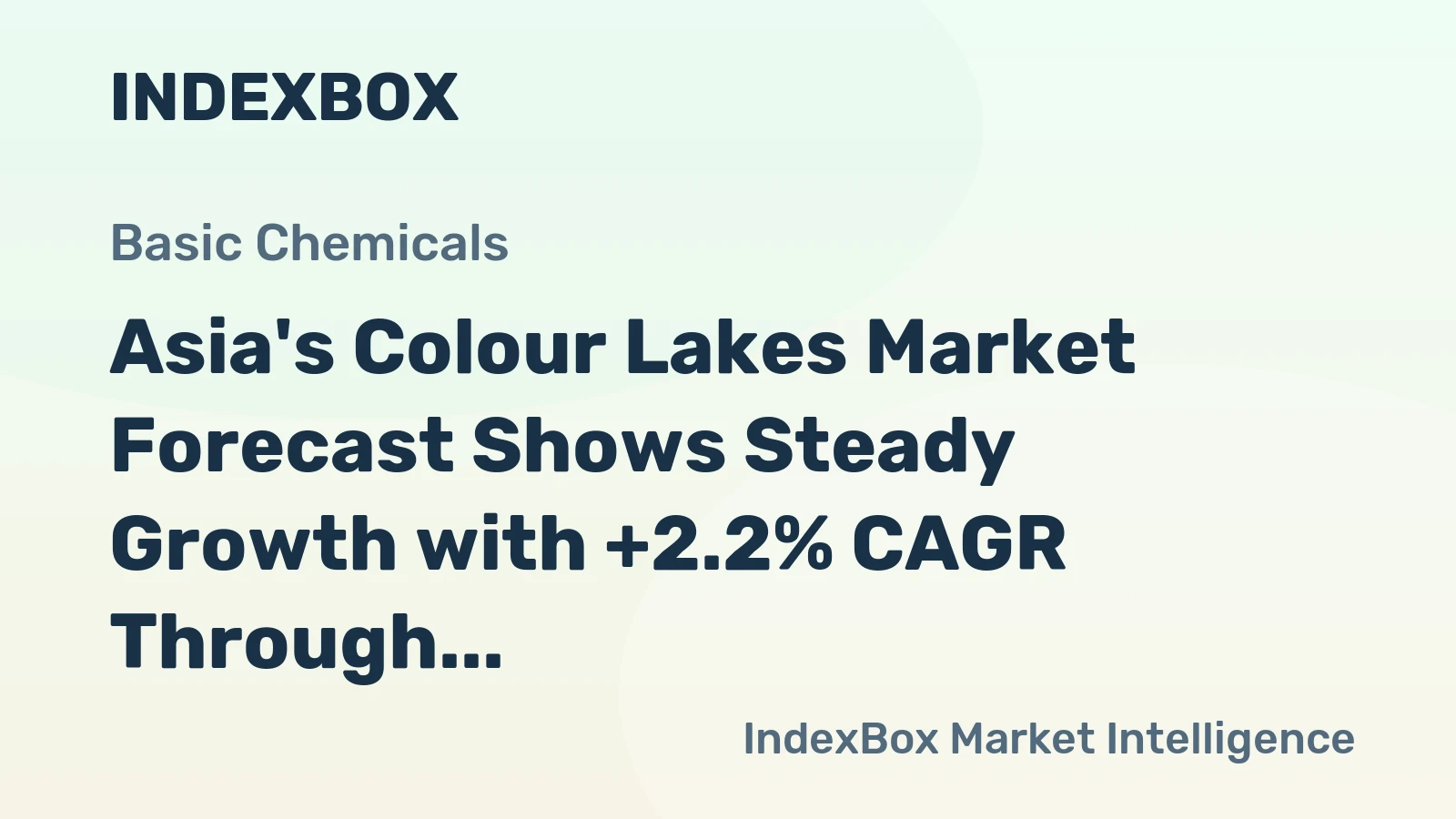 Asia's Colour Lakes Market Forecast Shows Steady Growth with +2.2% CAGR Through 2035