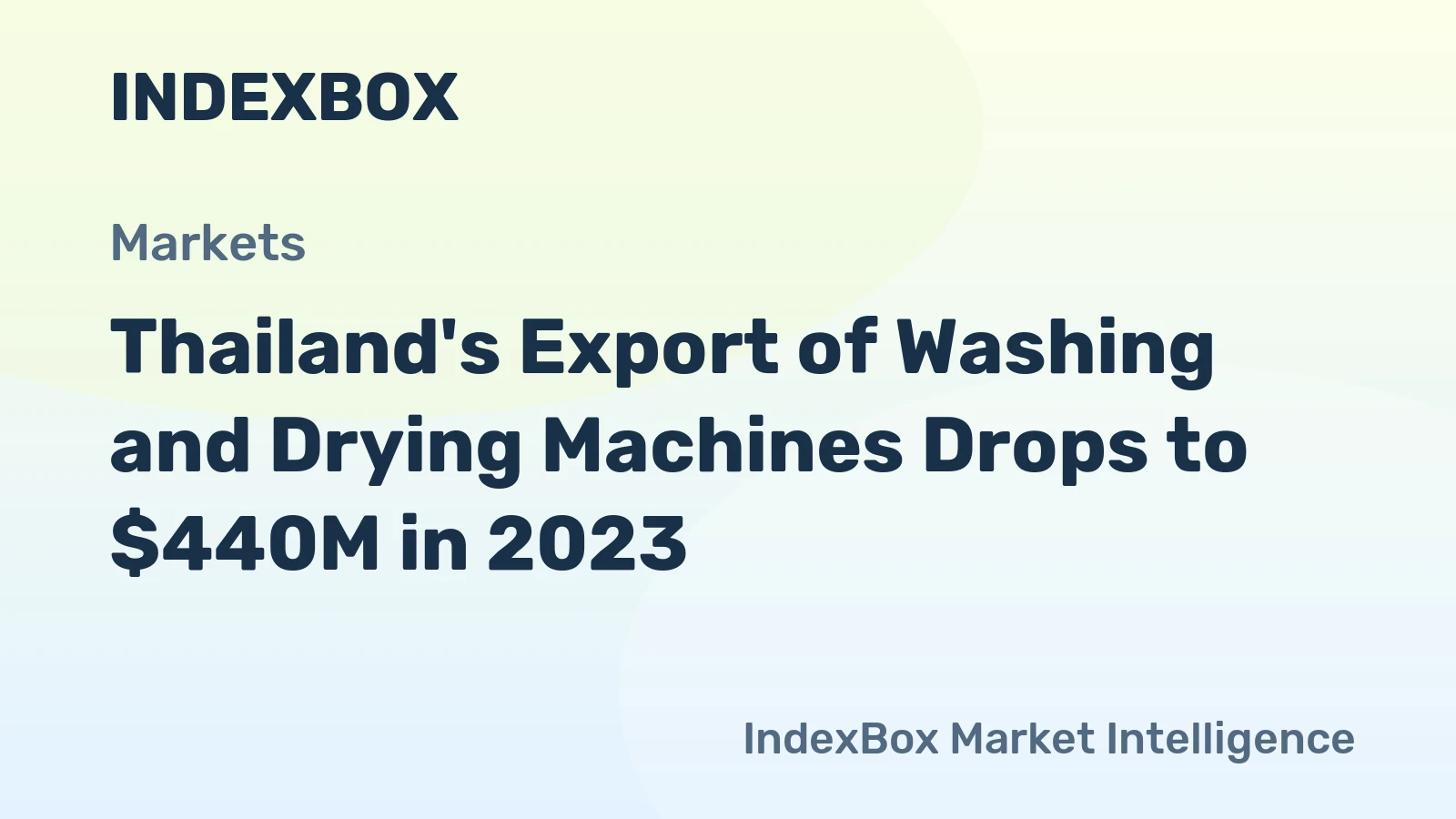 Thailand's Export of Washing and Drying Machines Drops to $440M in 2023