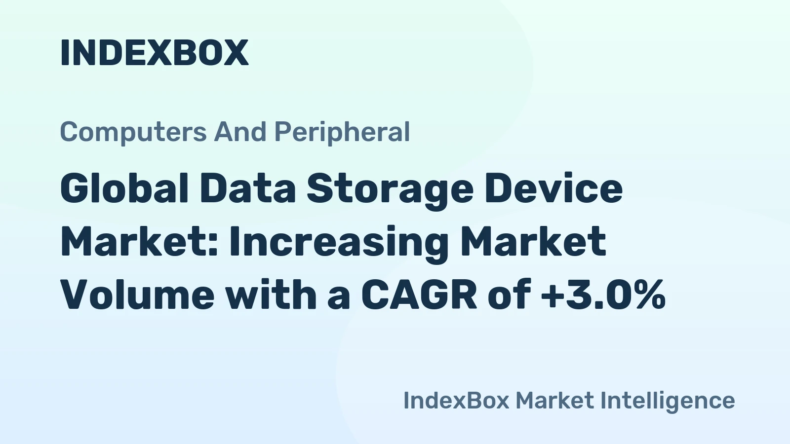 Global Data Storage Device Market: Increasing Market Volume with a CAGR of +3.0%
