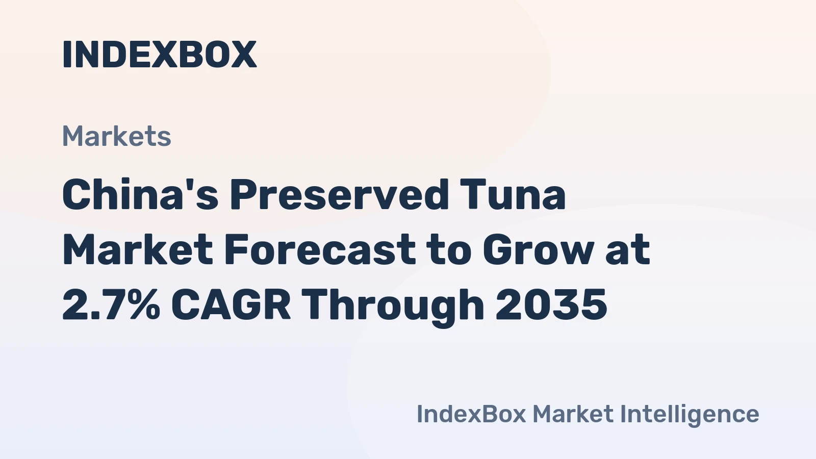 China's Preserved Tuna Market Forecast to Grow at 2.7% CAGR Through 2035