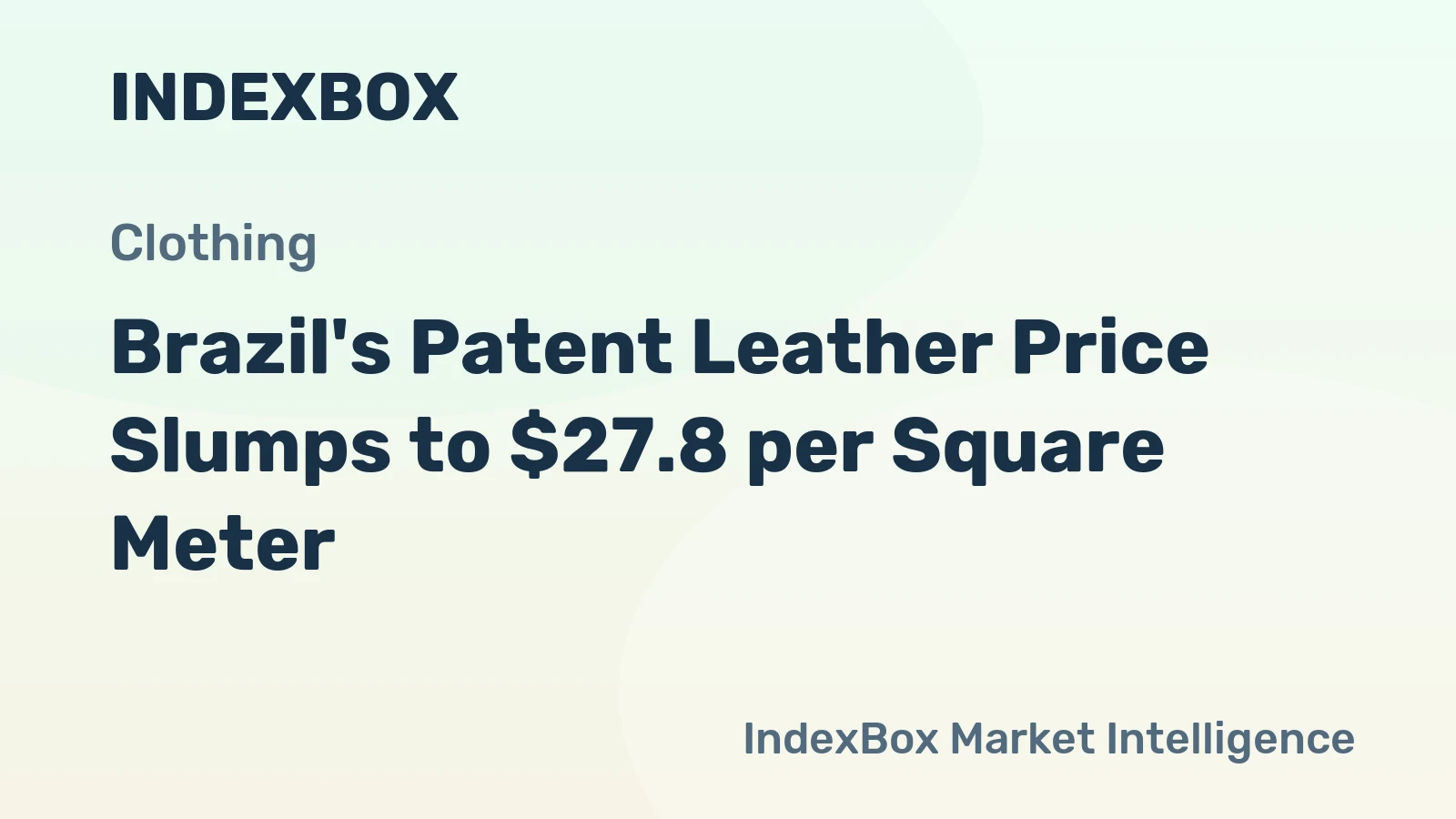 Brazil's Patent Leather Price Slumps to $27.8 per Square Meter