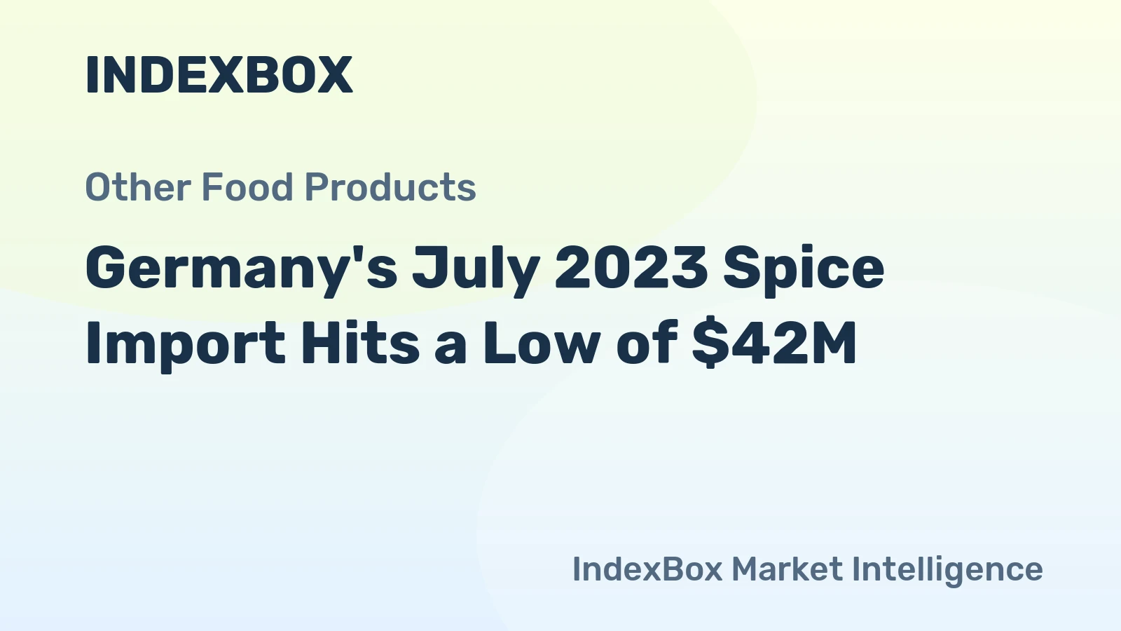Germany's July 2023 Spice Import Hits a Low of $42M