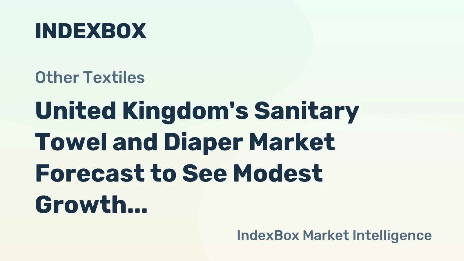 United Kingdom's Sanitary Towel and Diaper Market Forecast to See Modest Growth with a +0.4% CAGR in Value