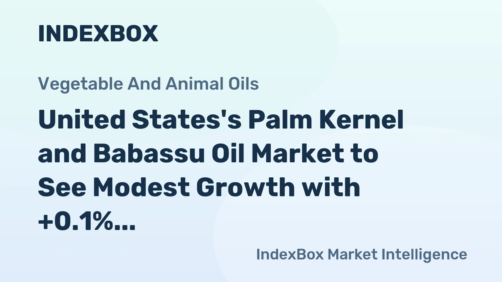 United States's Palm Kernel and Babassu Oil Market to See Modest Growth with +0.1% CAGR from 2024-2035
