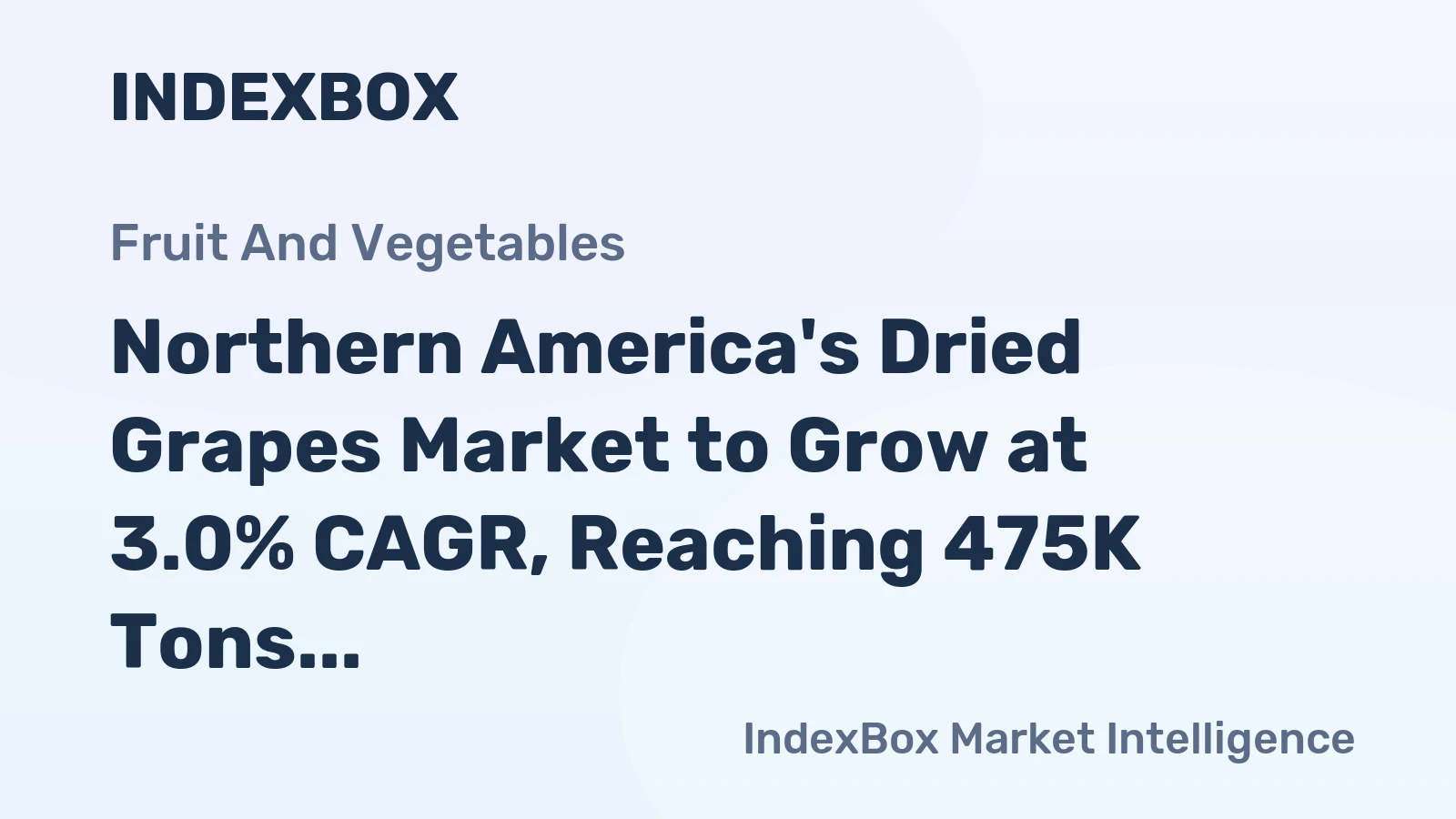 Northern America's Dried Grapes Market to Grow at 3.0% CAGR, Reaching 475K Tons by 2035