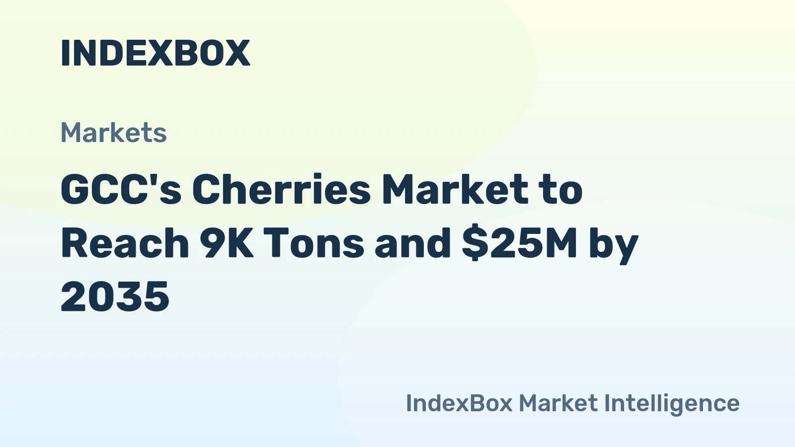 GCC's Cherries Market to Reach 9K Tons and $25M by 2035