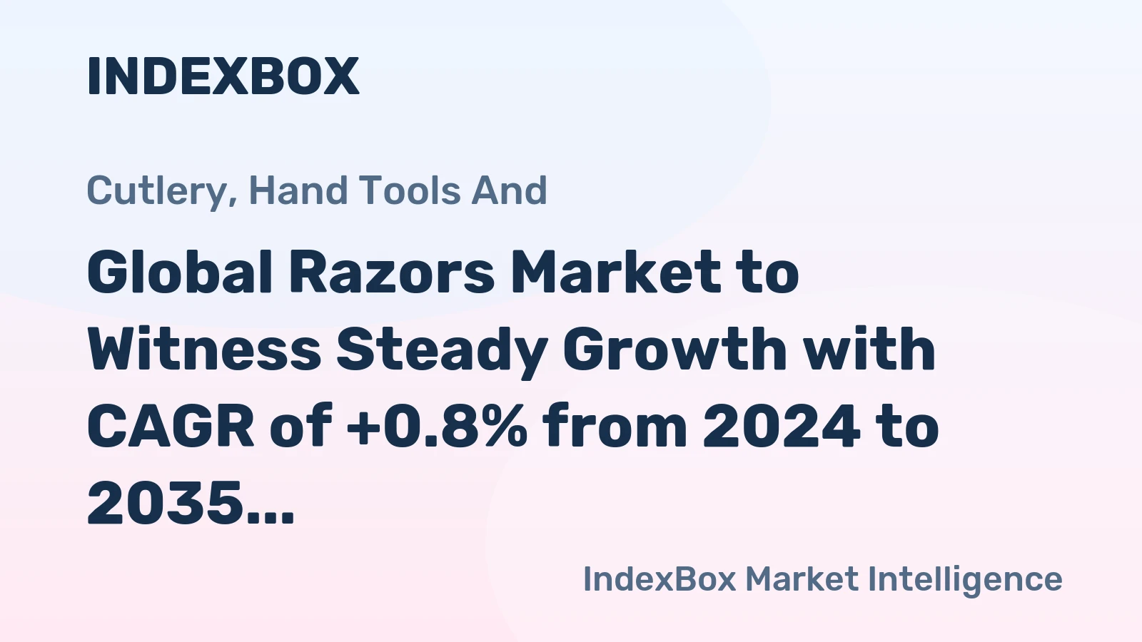 Global Razors Market to Witness Steady Growth with CAGR of +0.8% from 2024 to 2035, Reaching 30B Units