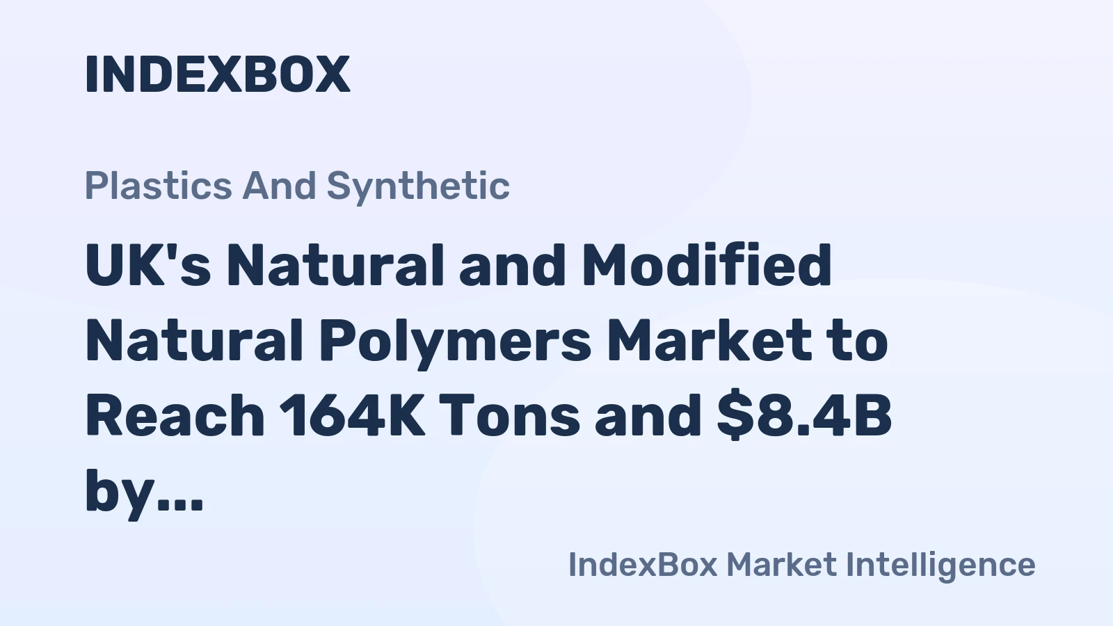 UK's Natural and Modified Natural Polymers Market to Reach 164K Tons and $8.4B by 2035