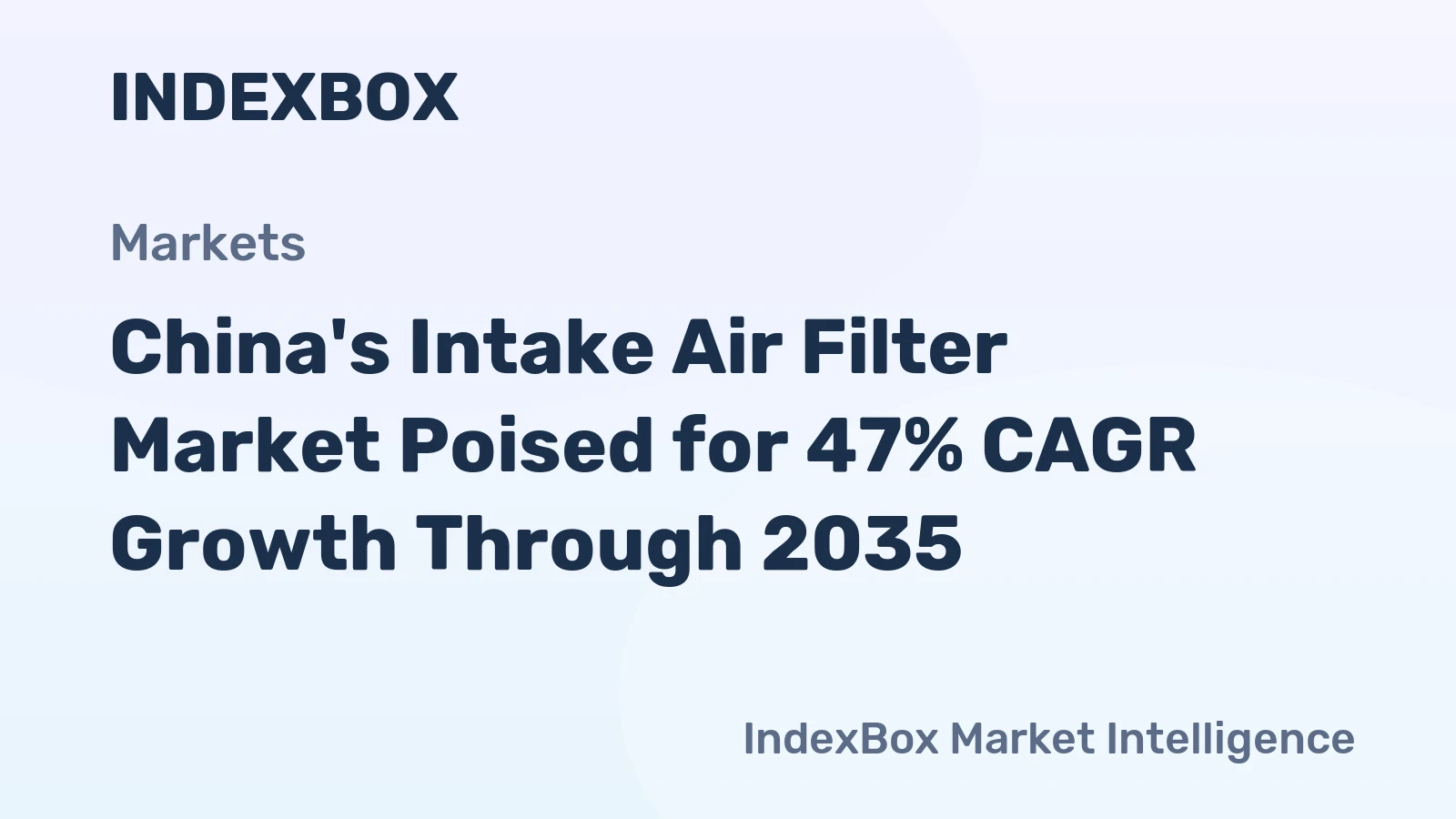 China's Intake Air Filter Market Poised for 47% CAGR Growth Through 2035