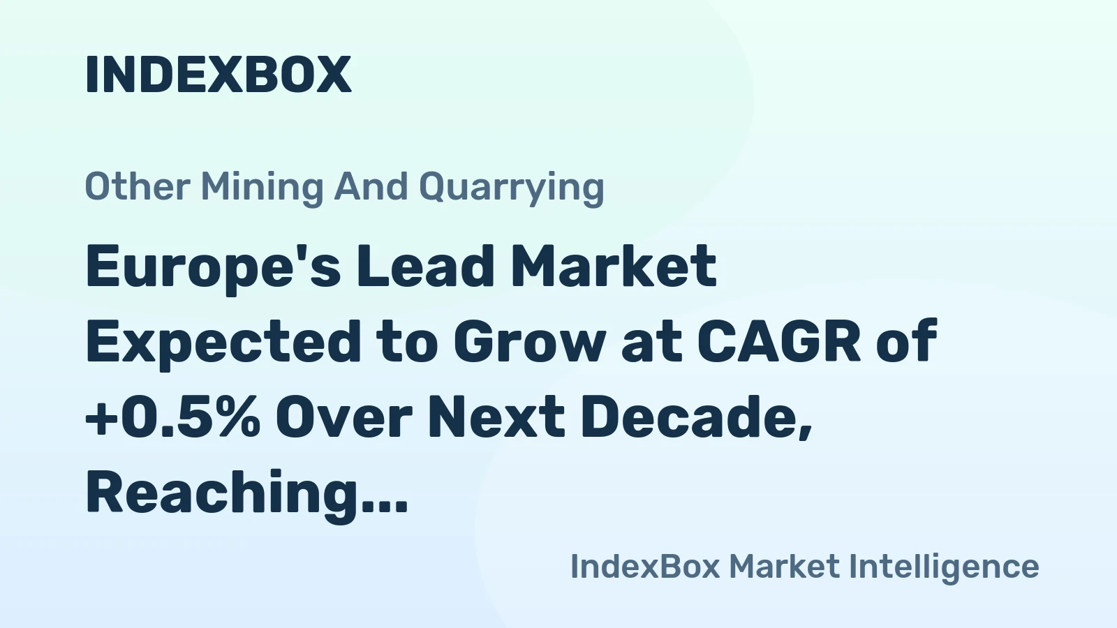 Europe's Lead Market Expected to Grow at CAGR of +0.5% Over Next Decade, Reaching $6.6B by 2035